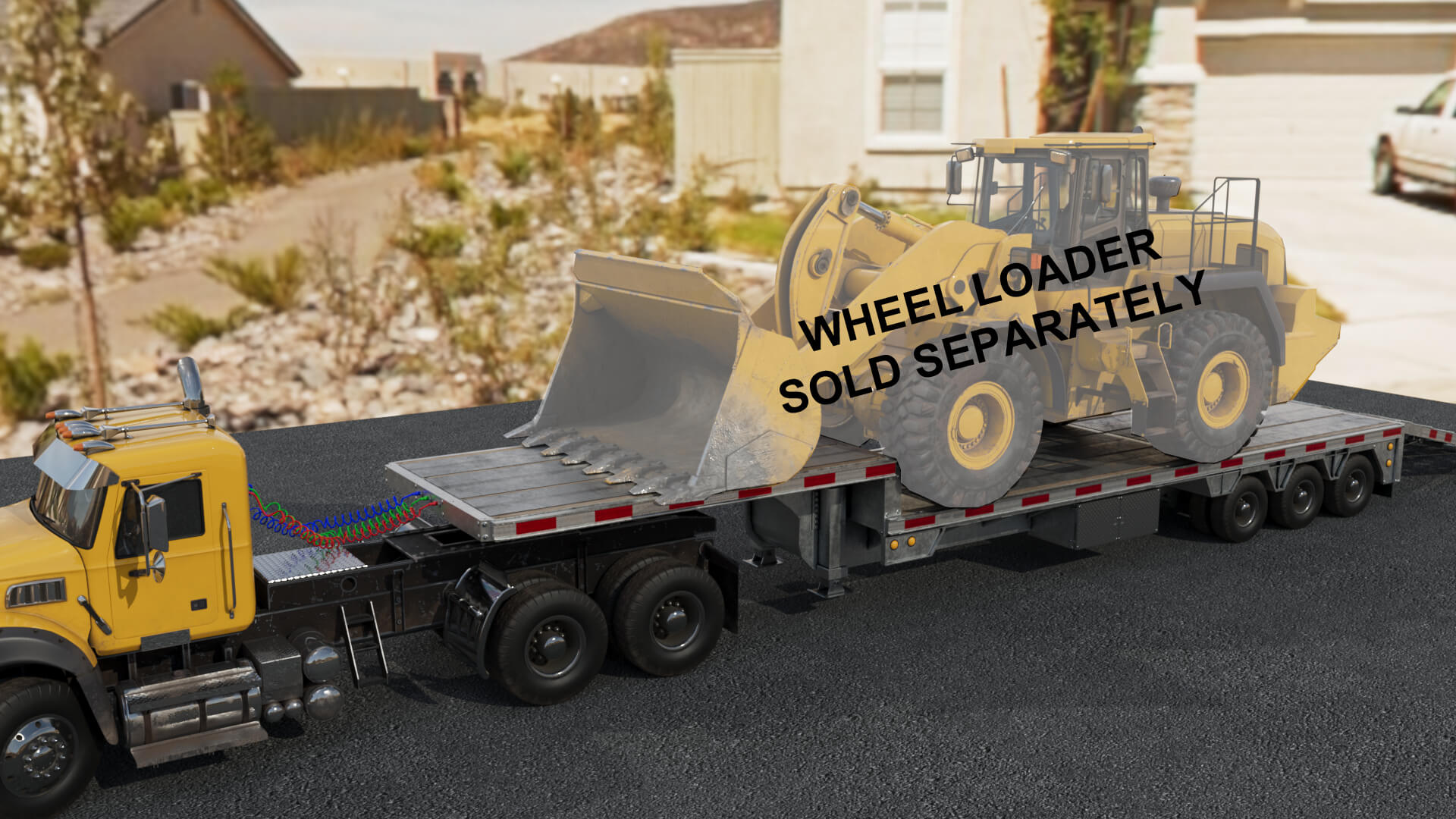 Truck with Step Deck Trailer - 3D Model by PhilRiveraMedia