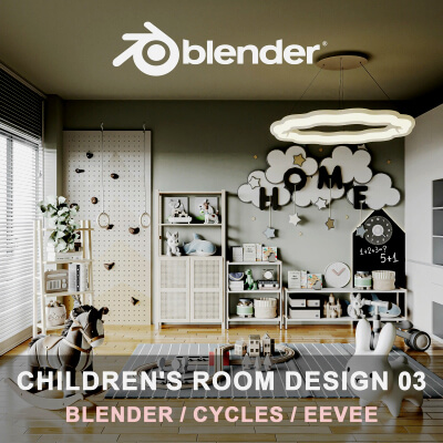 Children's Room Design 03 for Blender - 3D Model by PHIUnreal