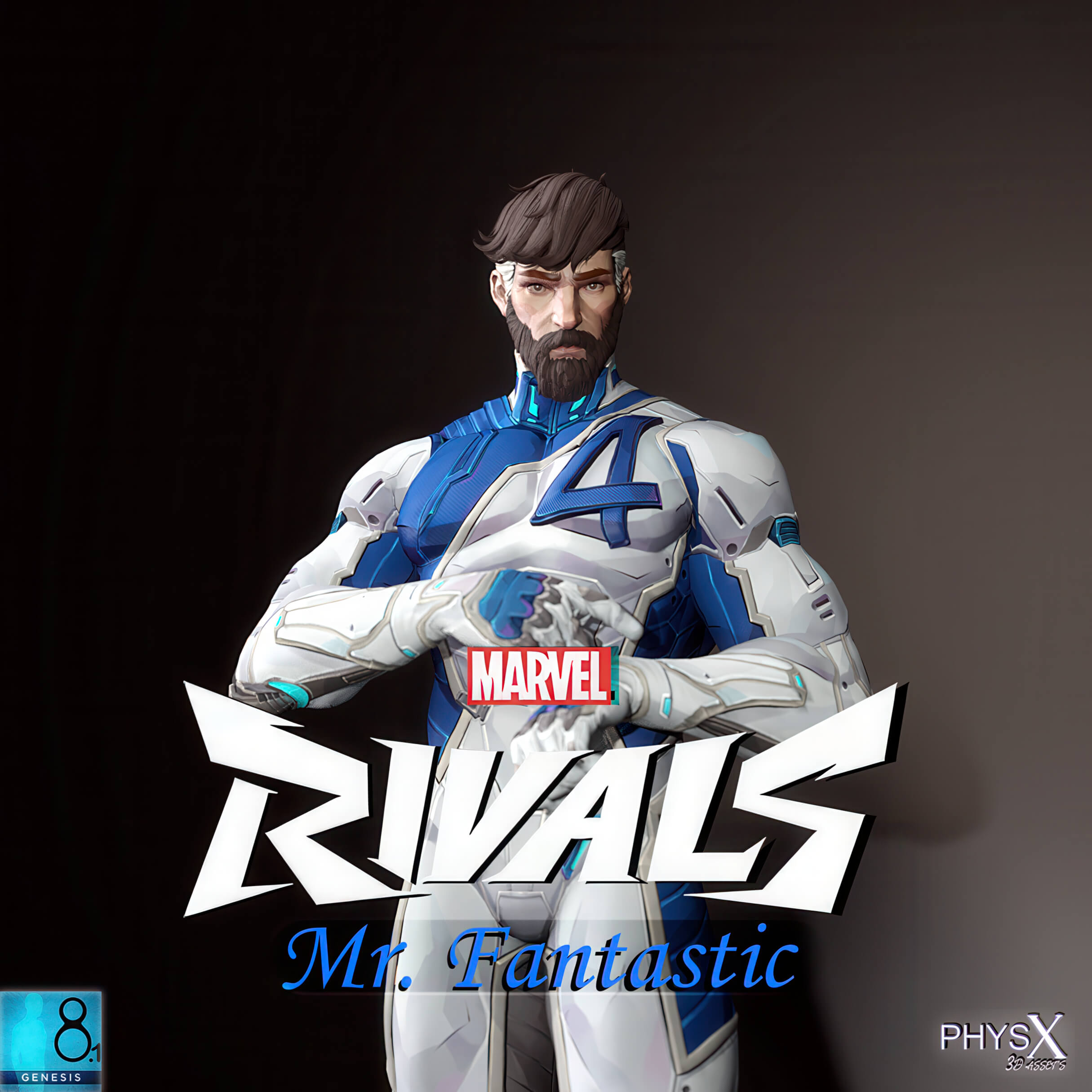 Marvel Rivals - Mr. Fantastic Genesis Male 8.1 Daz Content by PhysX 3D ...