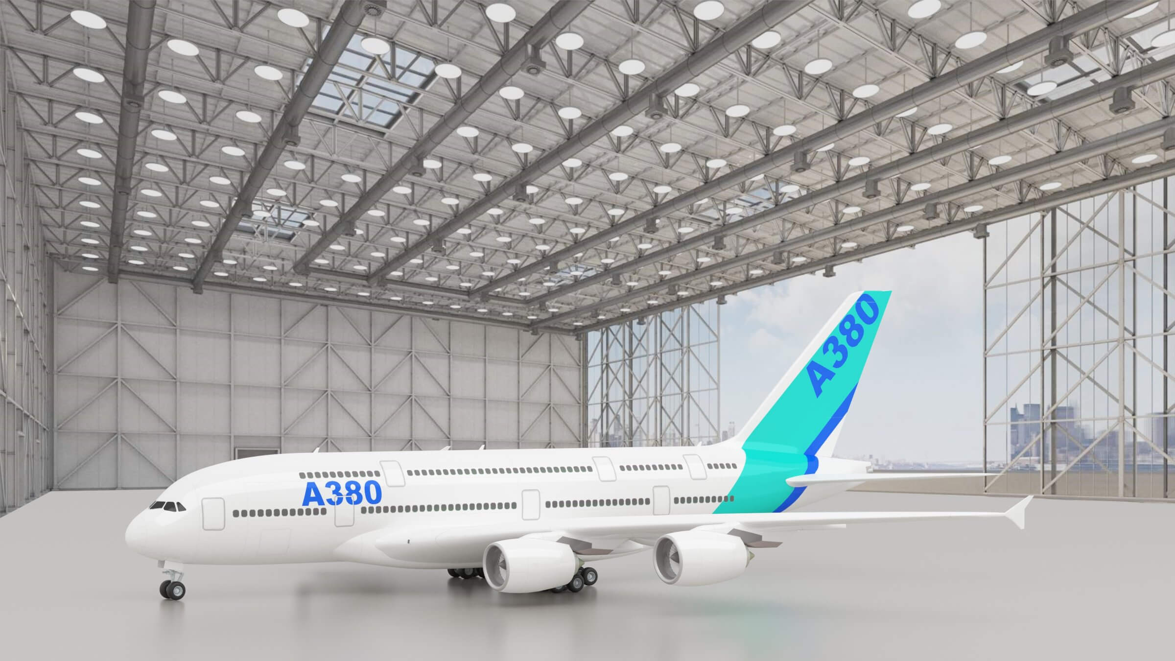 Airbus A380 4K - 3D Model by Pictorer