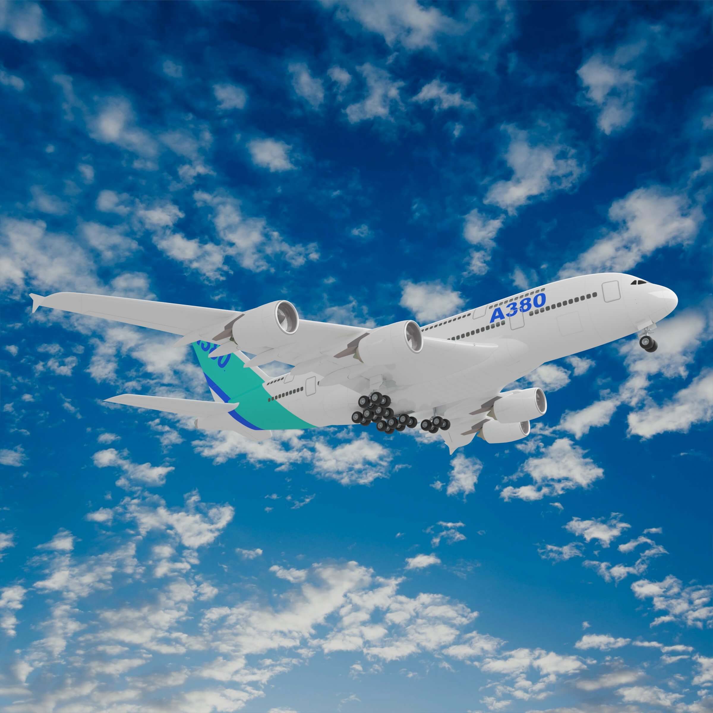 Airbus A380 4K - 3D Model by Pictorer