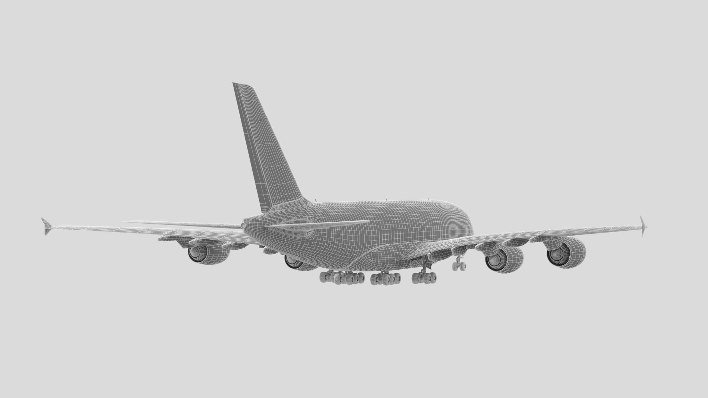Airbus A380 4K - 3D Model by Pictorer