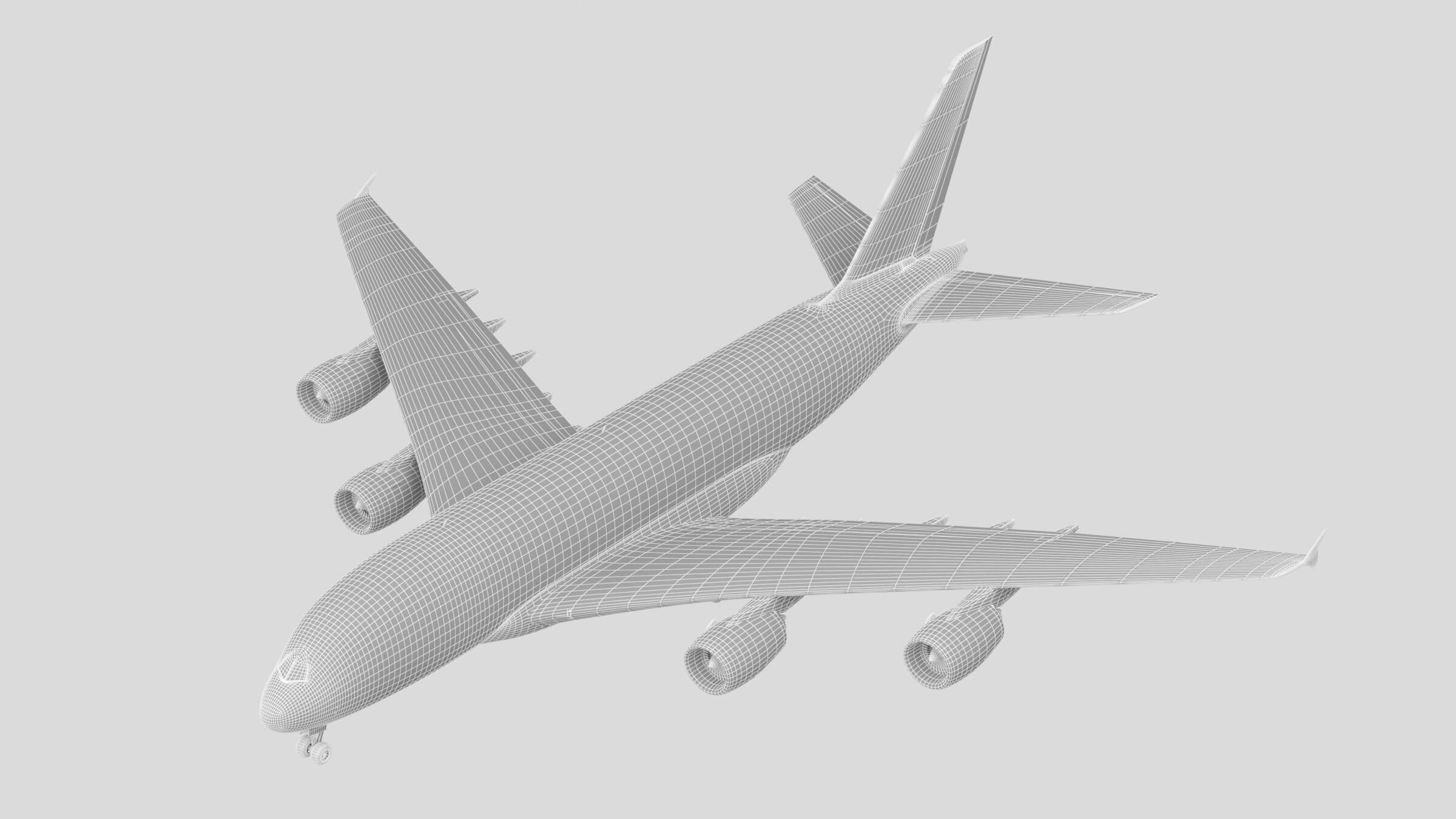 Airbus A380 4K - 3D Model by Pictorer