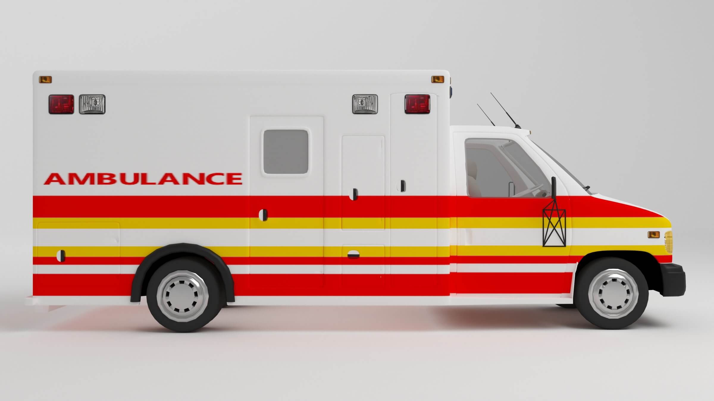 Urgent Ambulance 4K - 3D Model by Pictorer