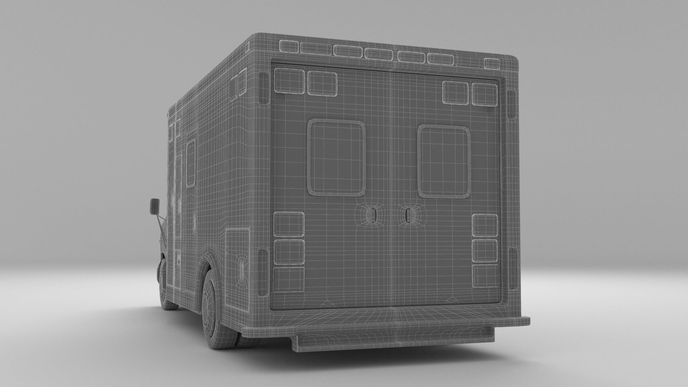 Urgent Ambulance 4K - 3D Model by Pictorer