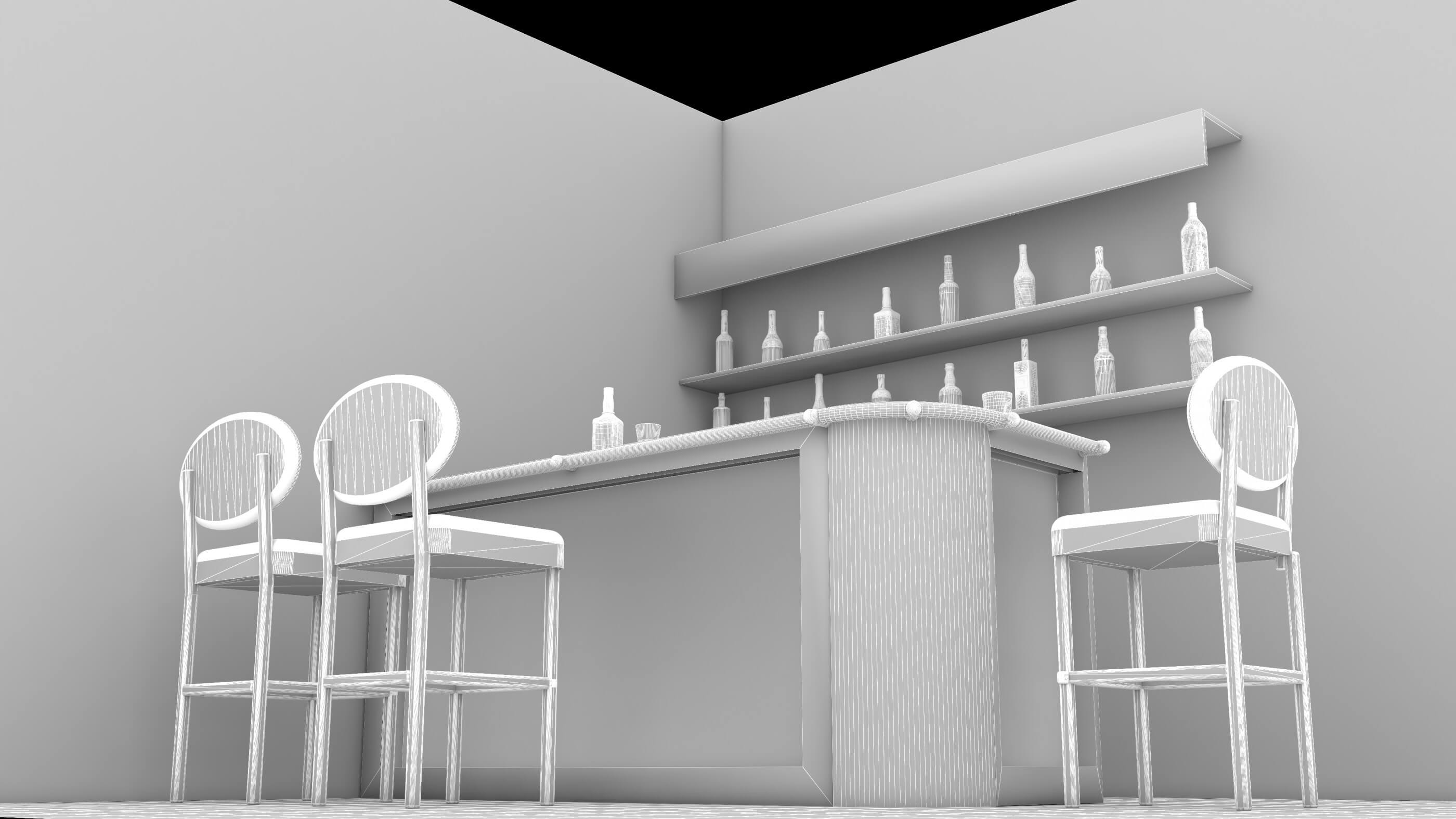 American Bar 4- 4K 3D Model by Pictorer