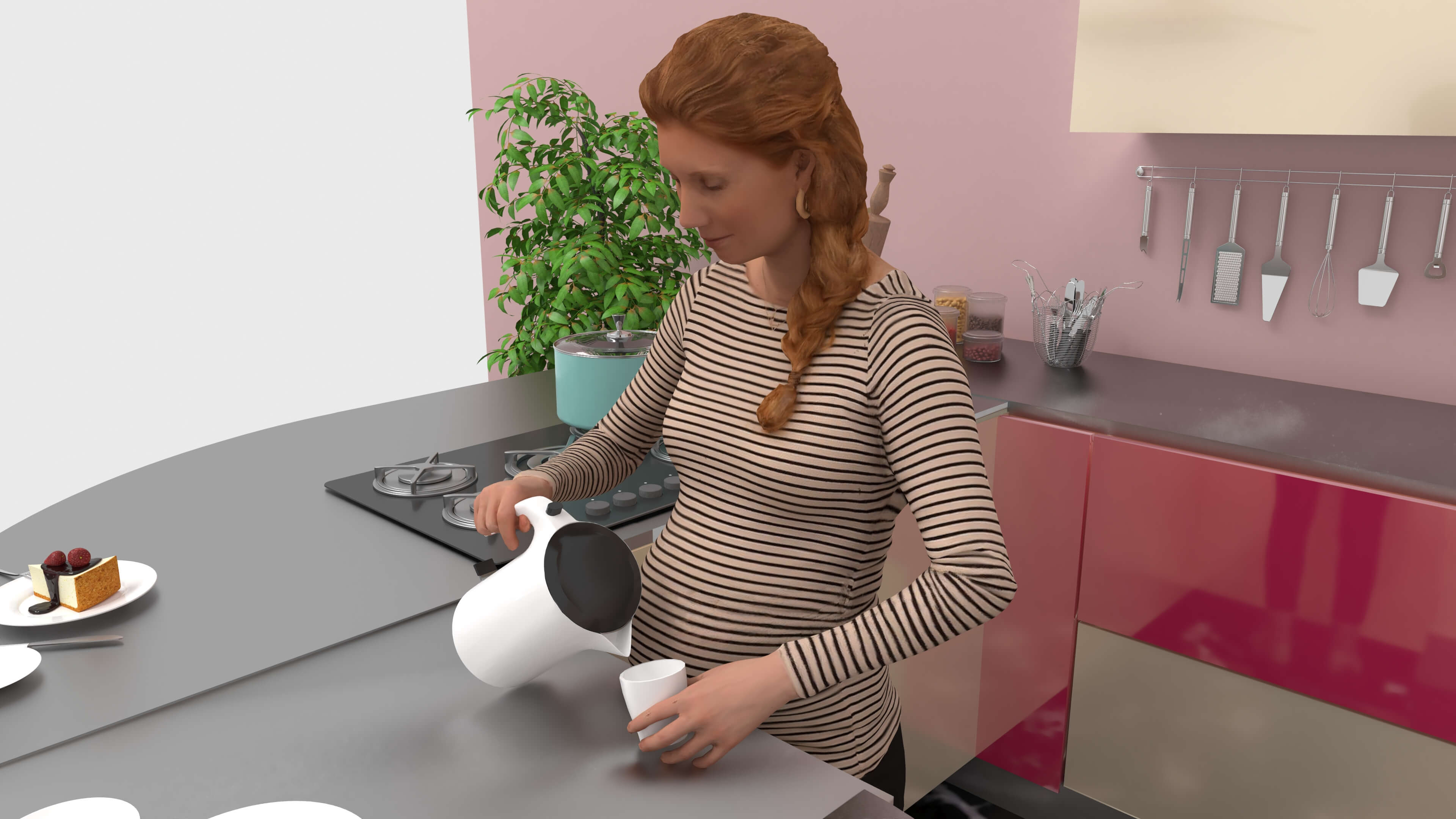 American Kitchen 2 - 4K 3D Model by Pictorer