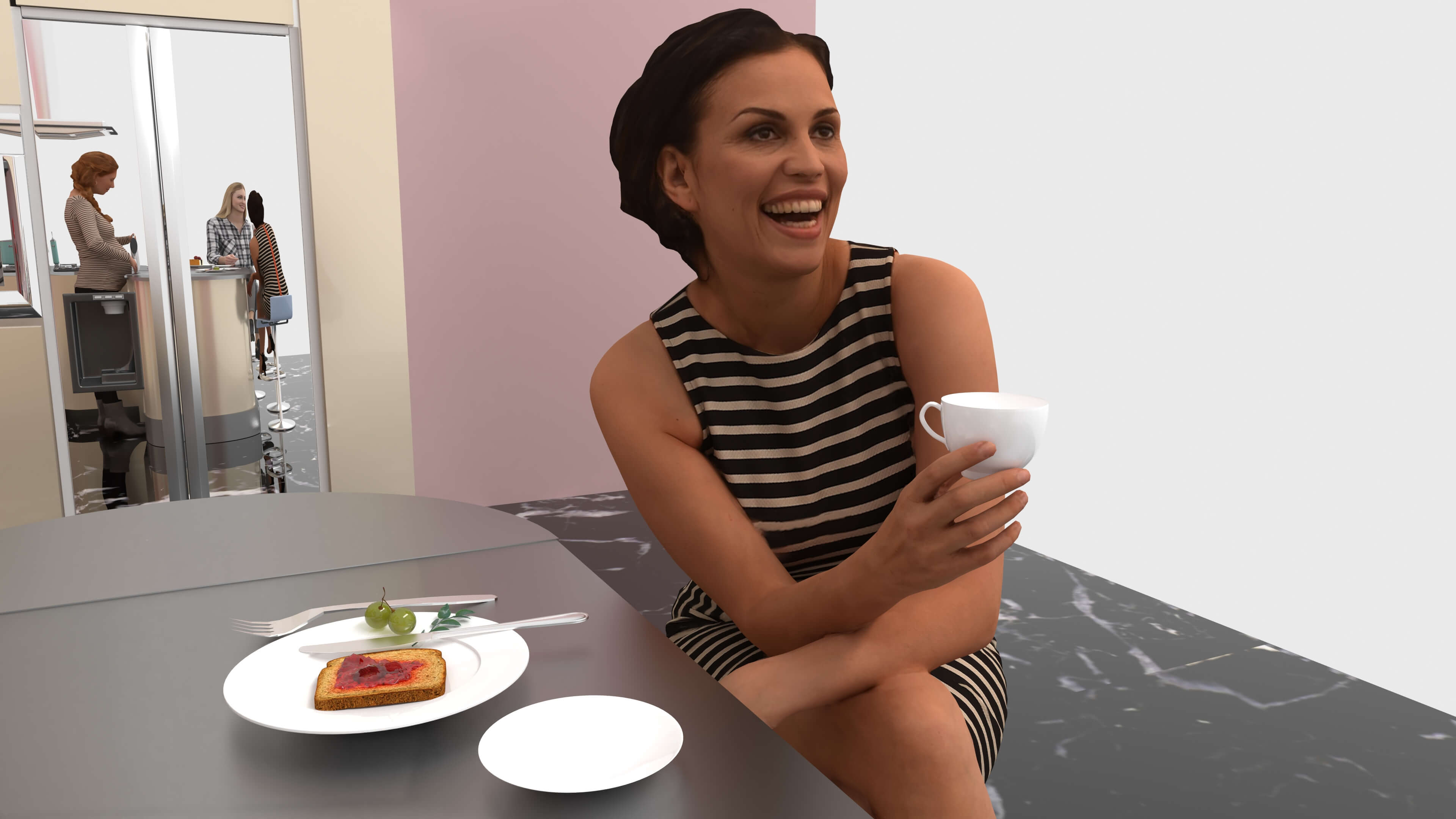 American Kitchen 2 - 4K 3D Model by Pictorer