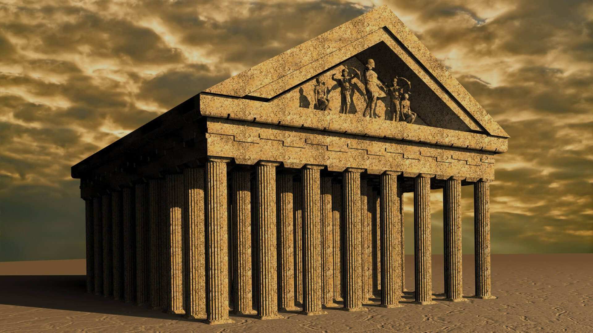 Ancient Structure - 3D Model by Pictorer