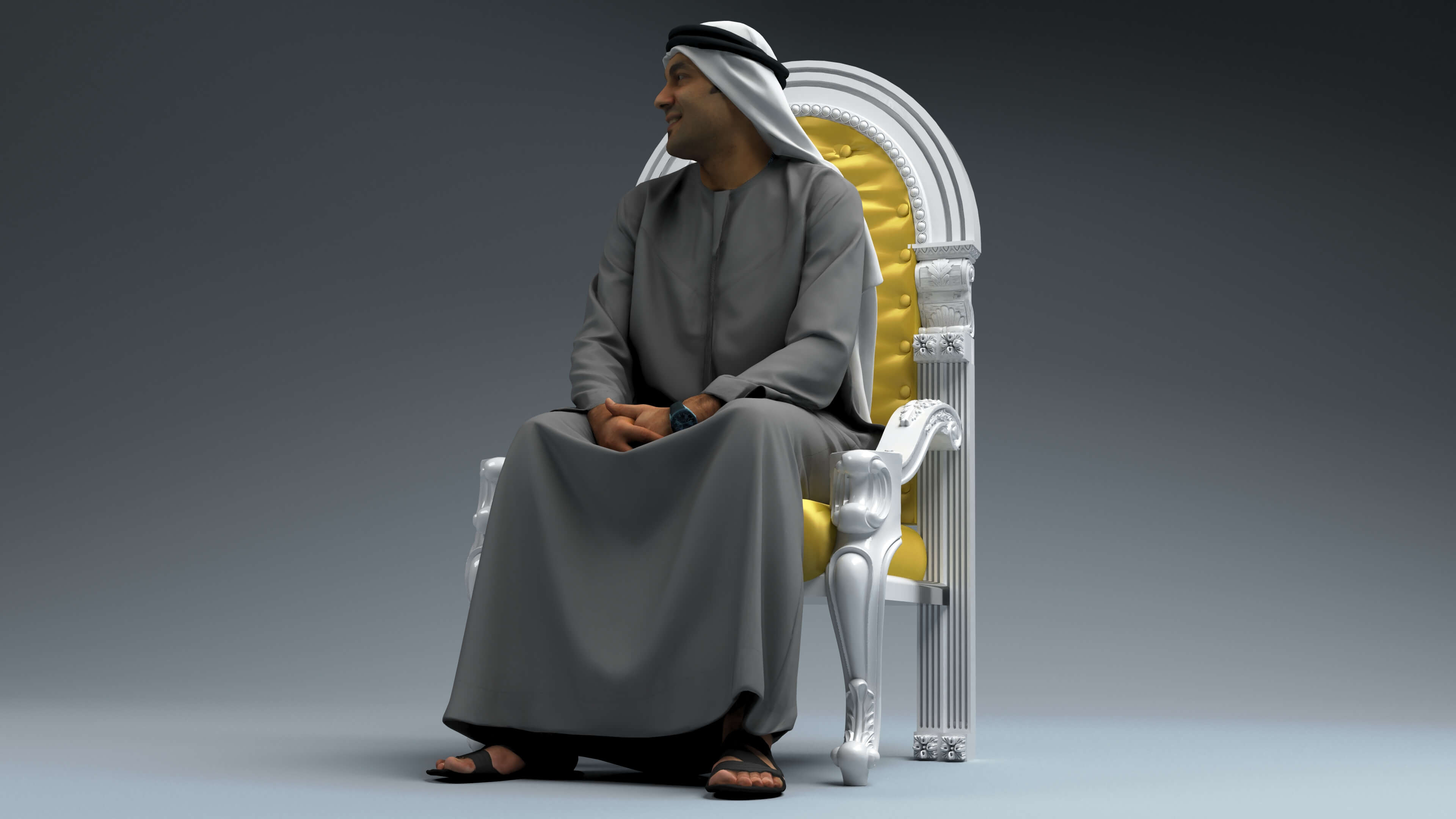 Arap Sultan 2 - 4K 3D Model by Pictorer