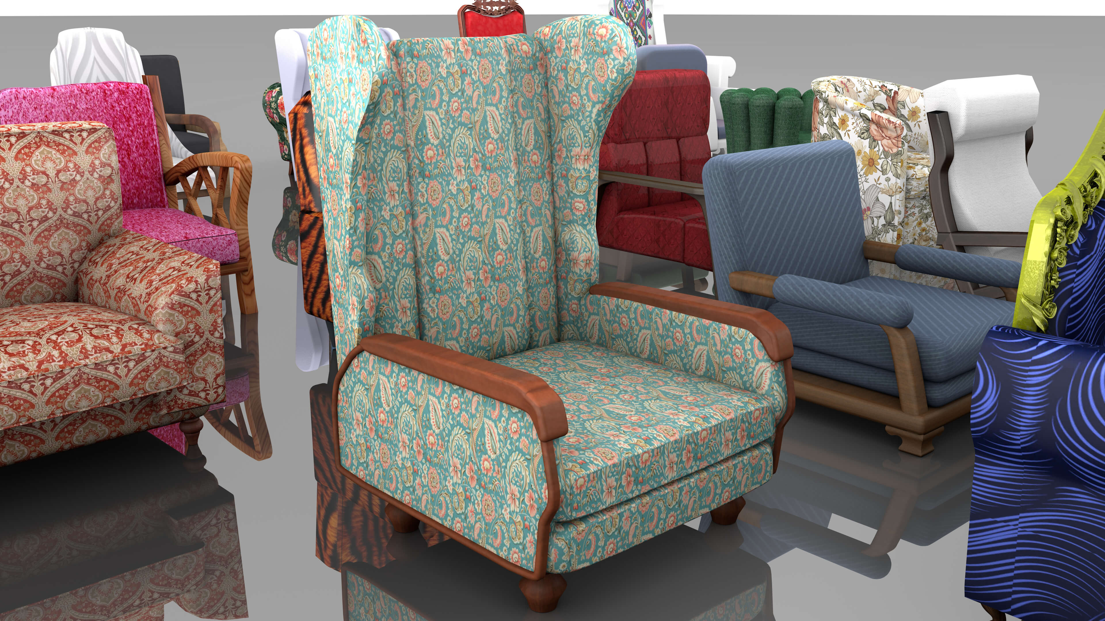 Armchair Collection - 3D Model by Pictorer
