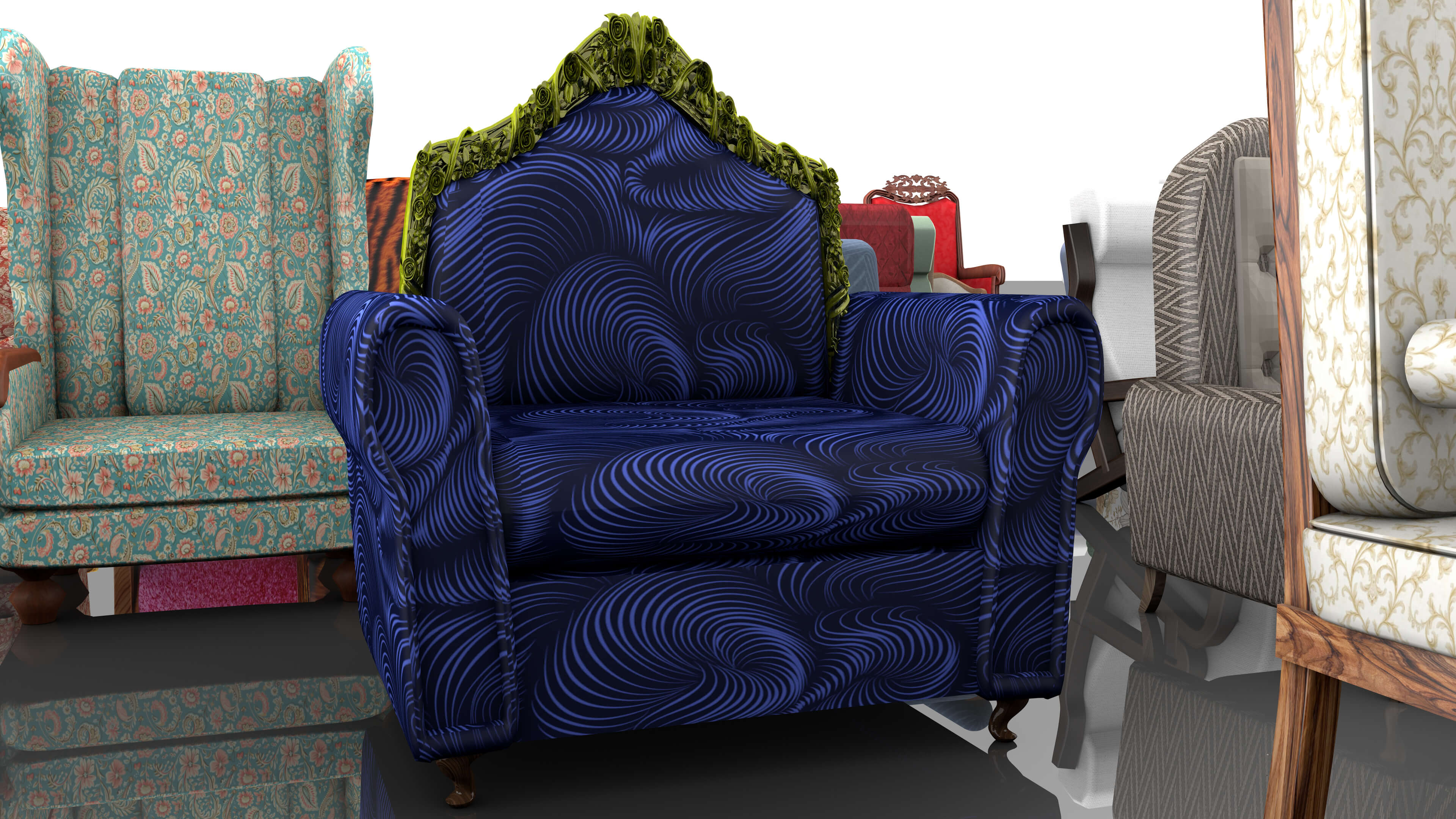 Armchair Collection 8K - 3D Model by Pictorer