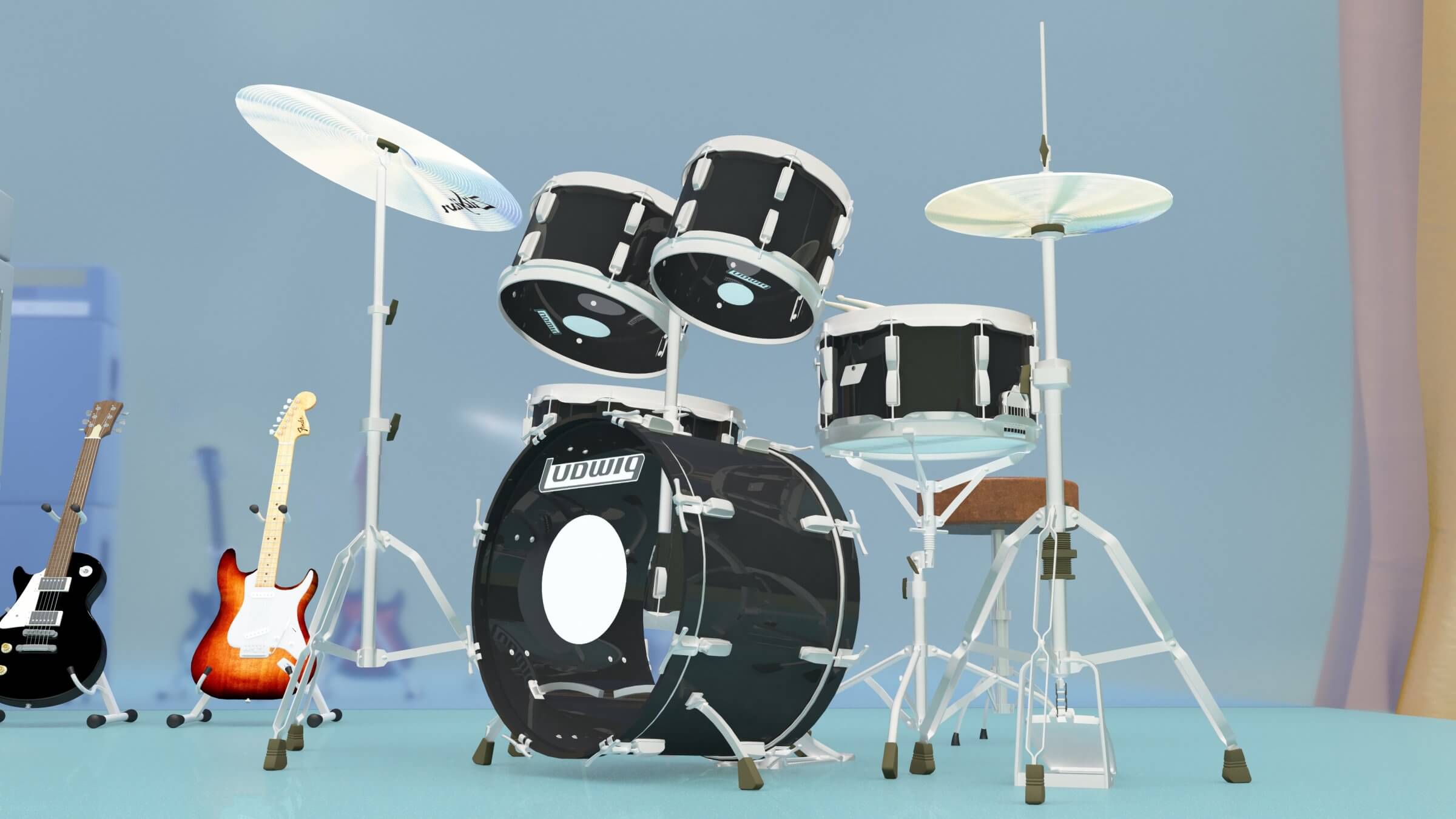 Band Version 2 - 4K 3D Model by Pictorer