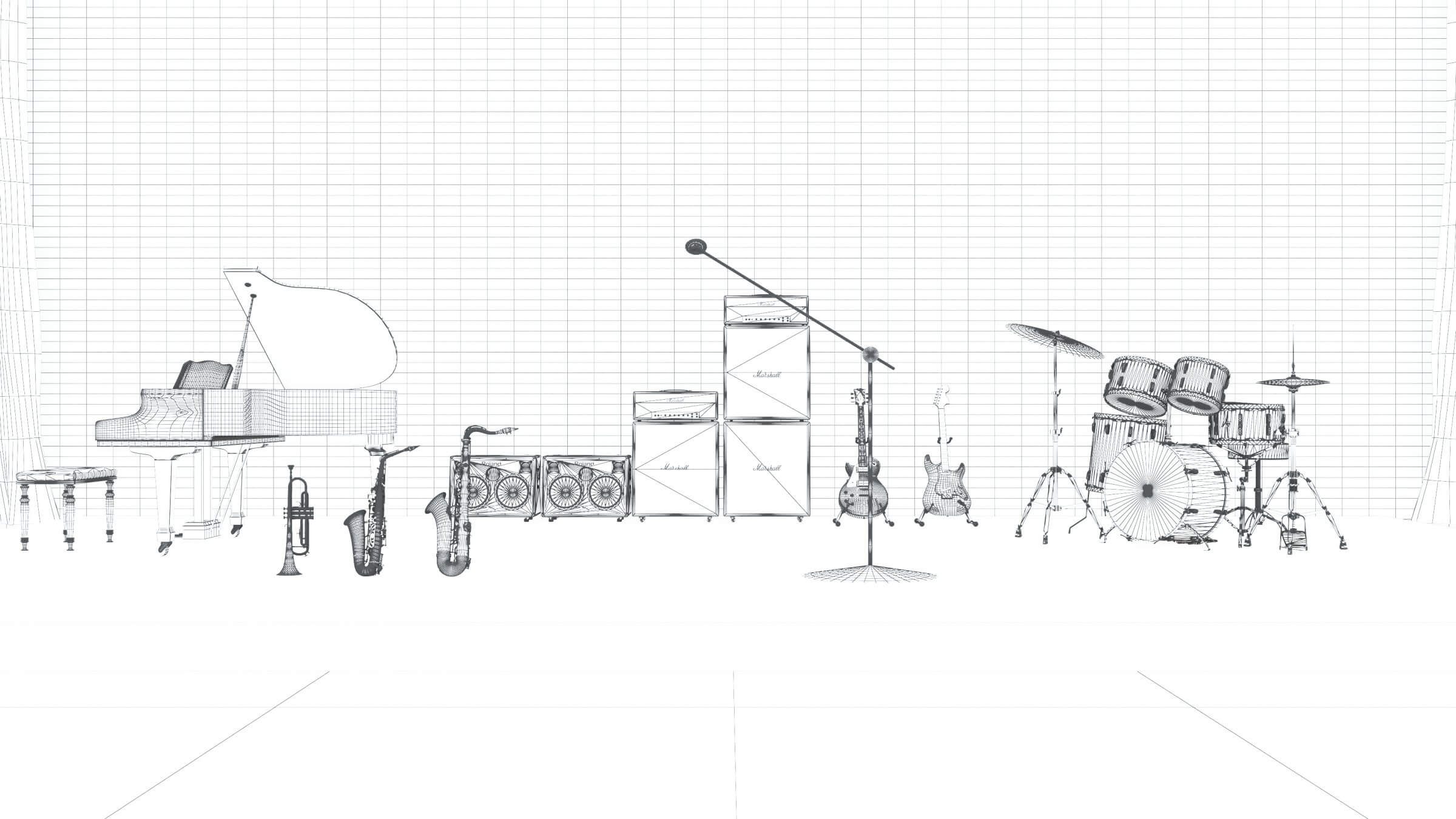 Band Version 2 - 4K 3D Model by Pictorer