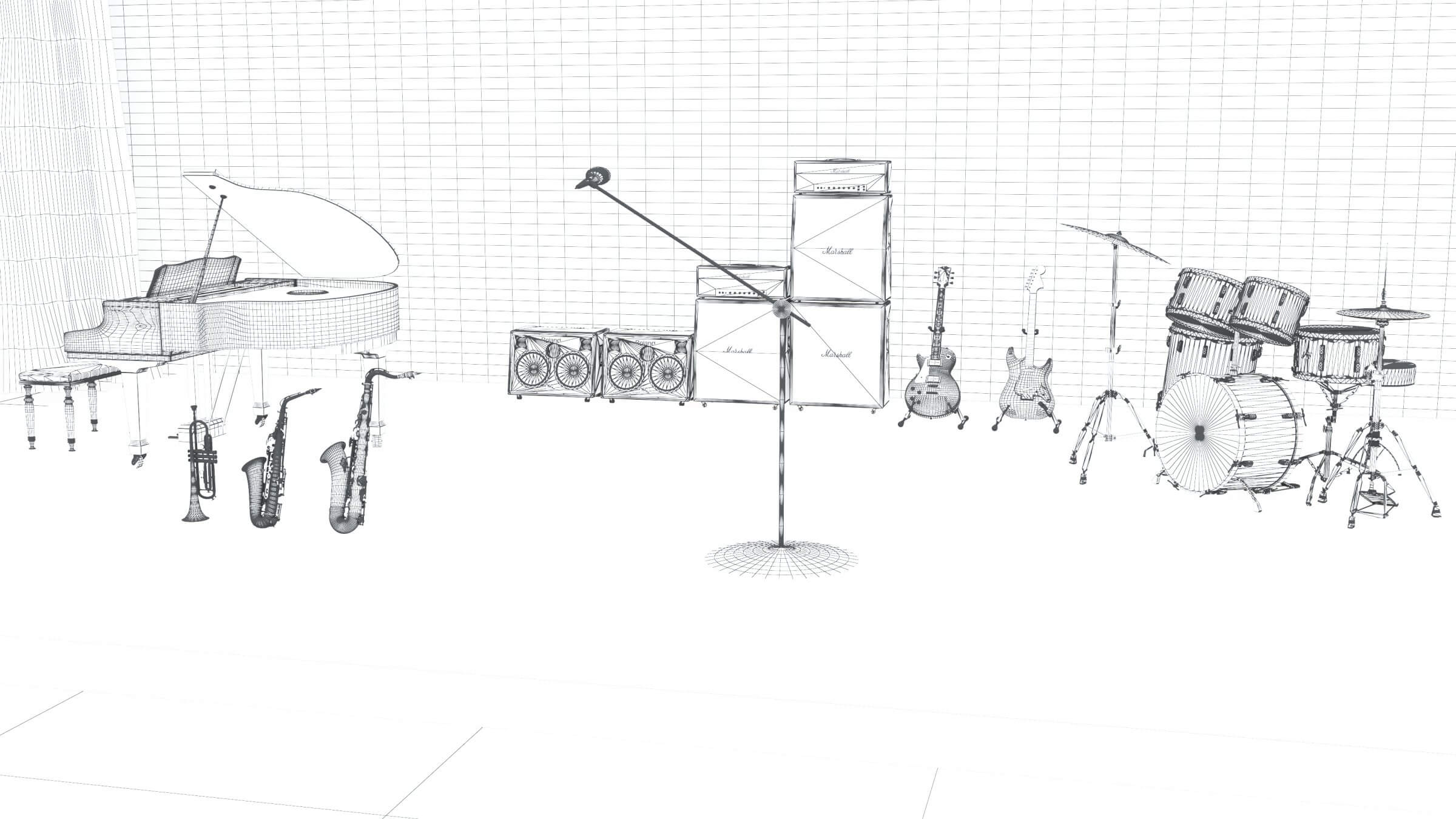 Band Version 2 - 4K 3D Model by Pictorer