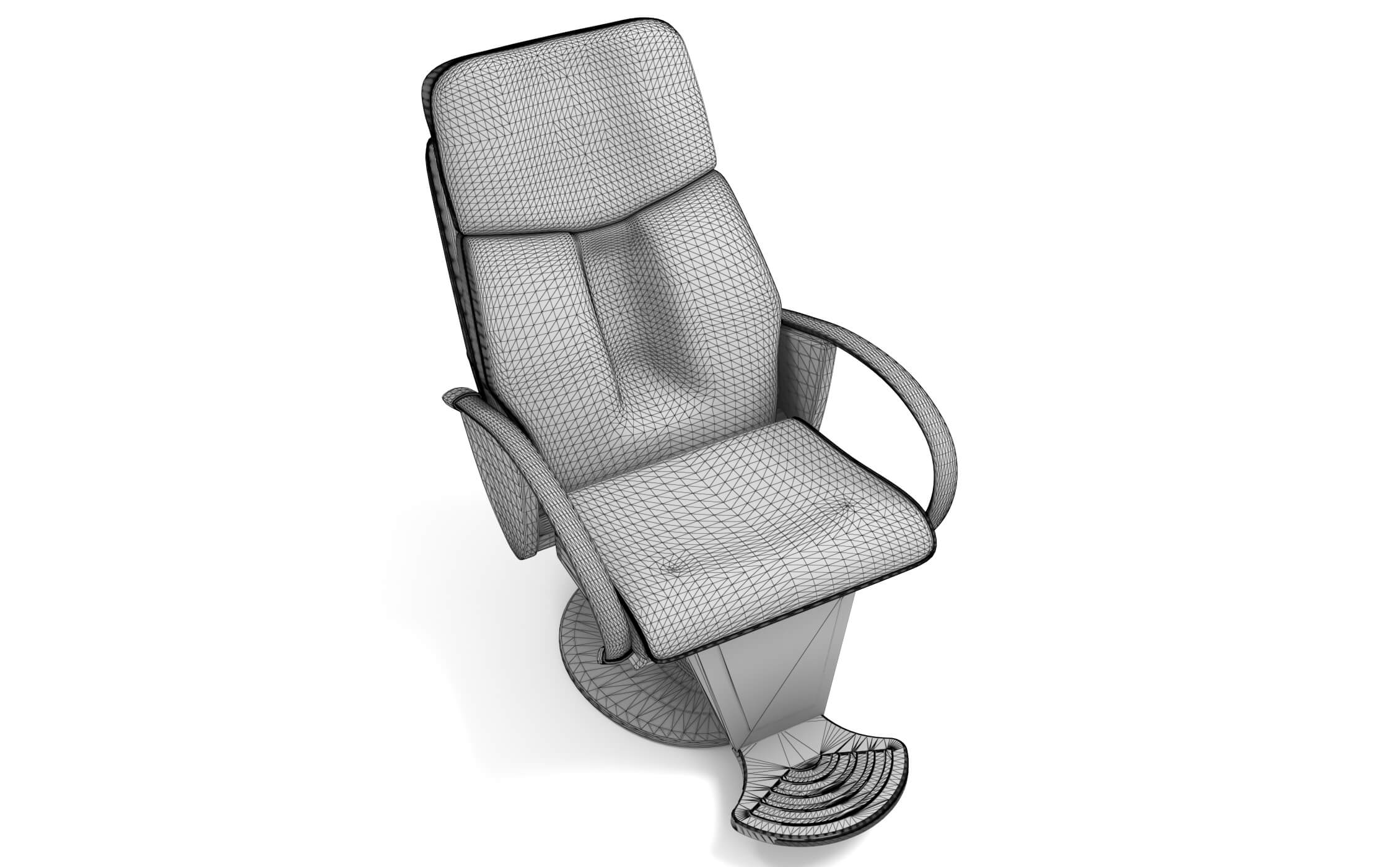 Barber Chair - 3D Model by Pictorer