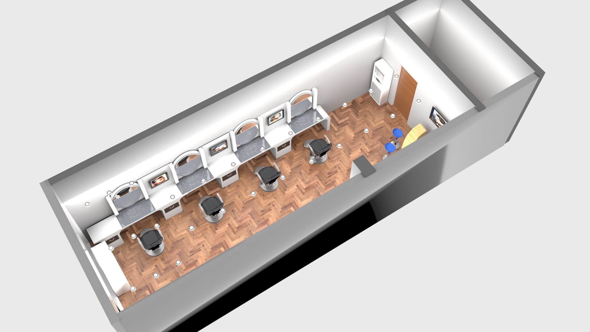 Male Barber Shop - 3D Model by Pictorer