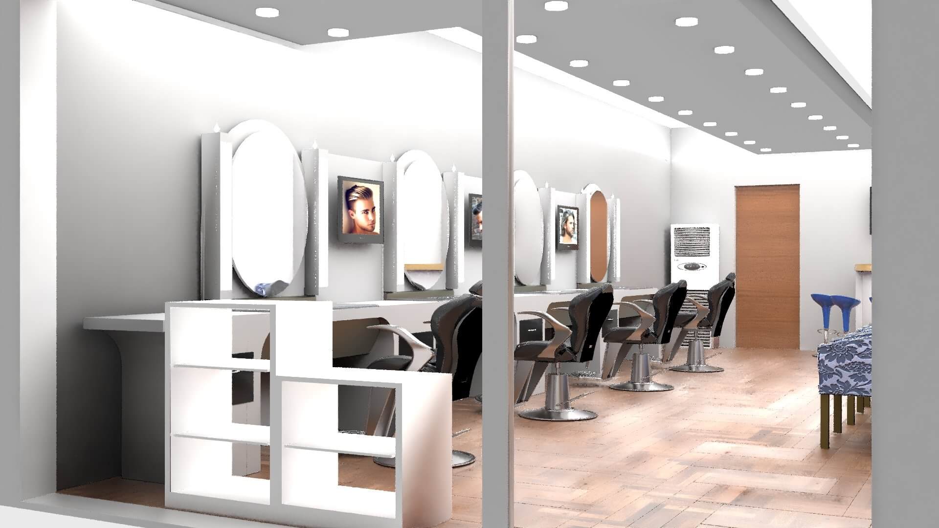 Male Barber Shop - 3D Model by Pictorer