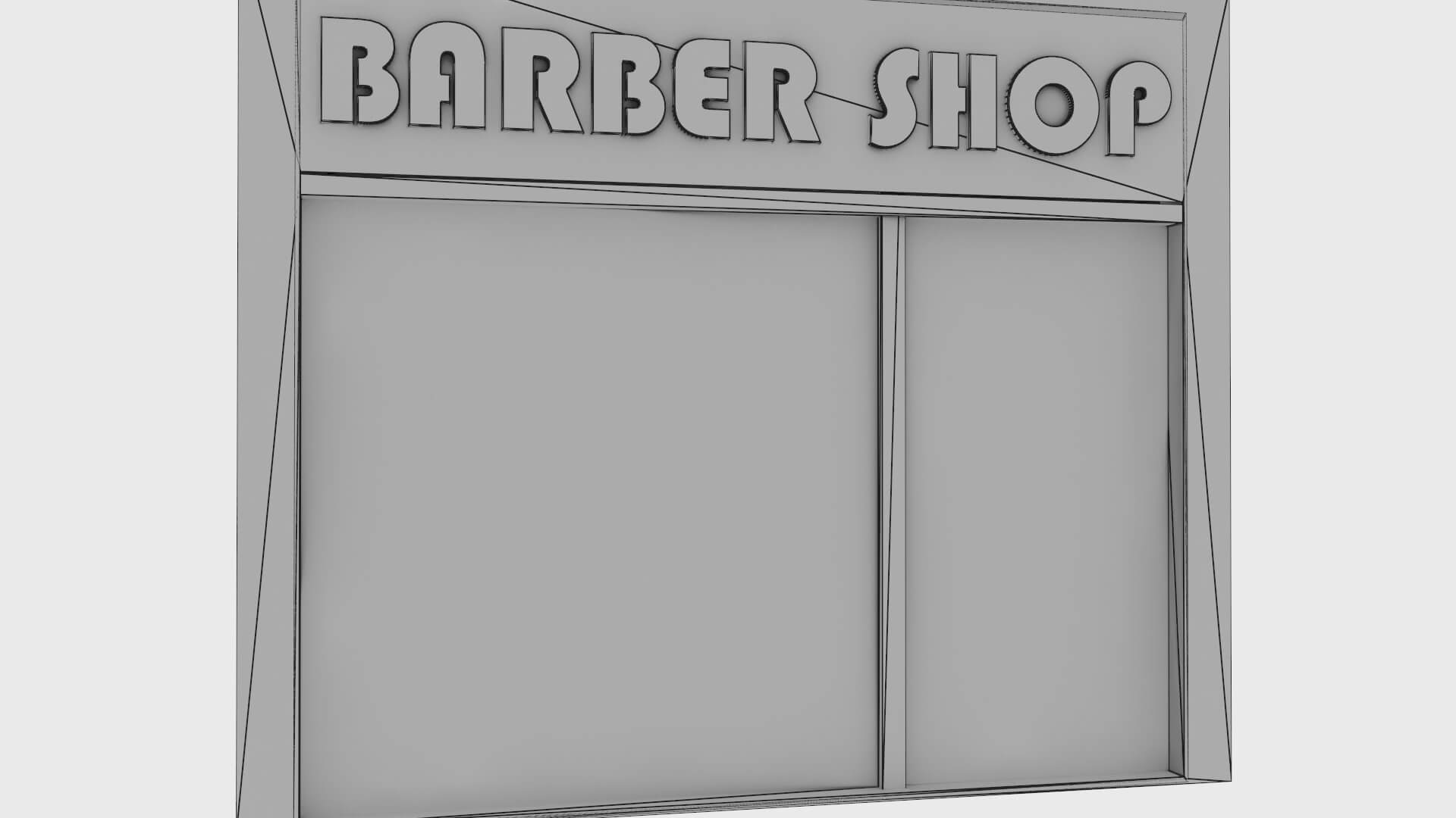 Male Barber Shop - 3D Model by Pictorer