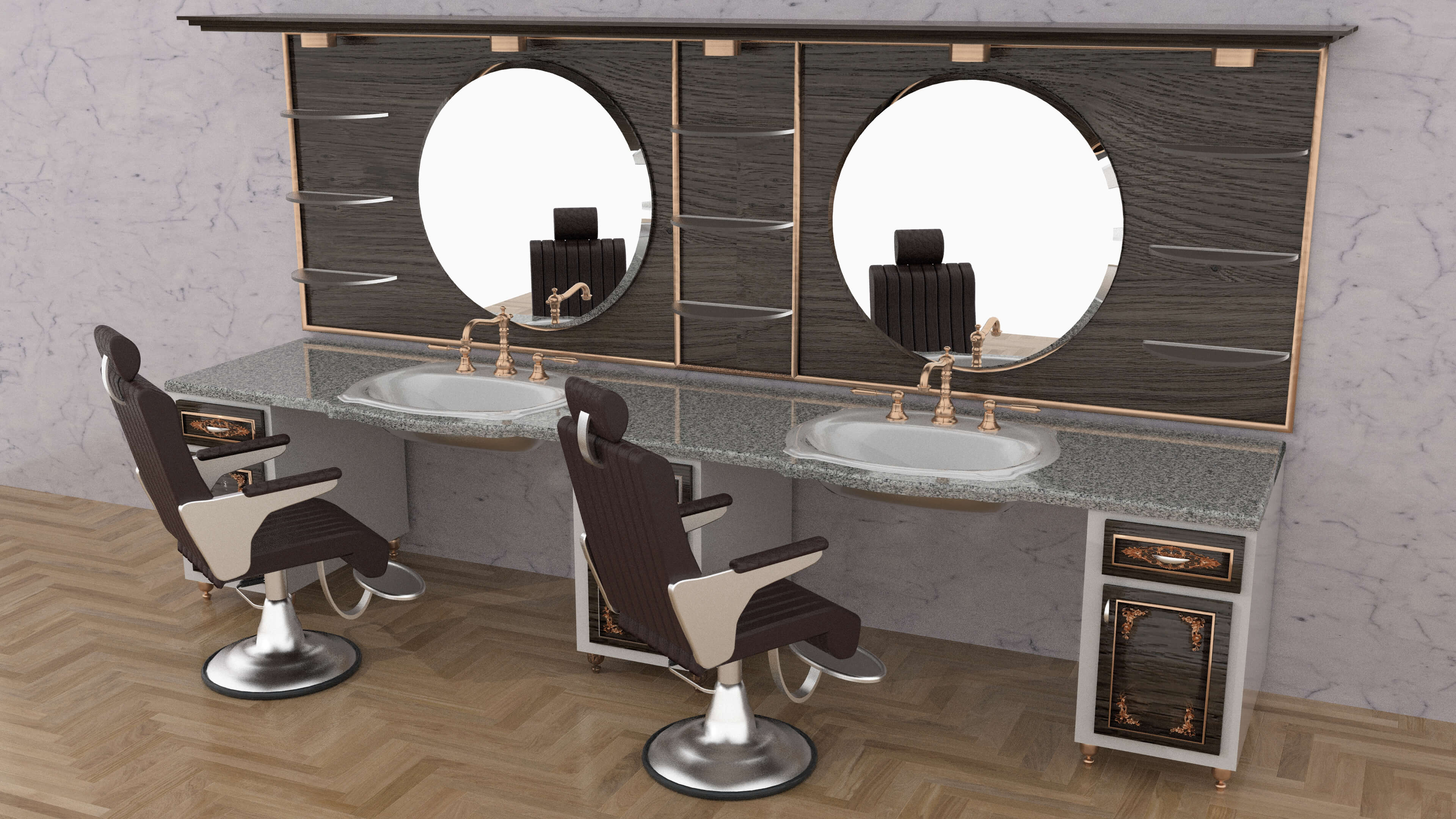 Barbershop Counter 8K - 3D Model by Pictorer