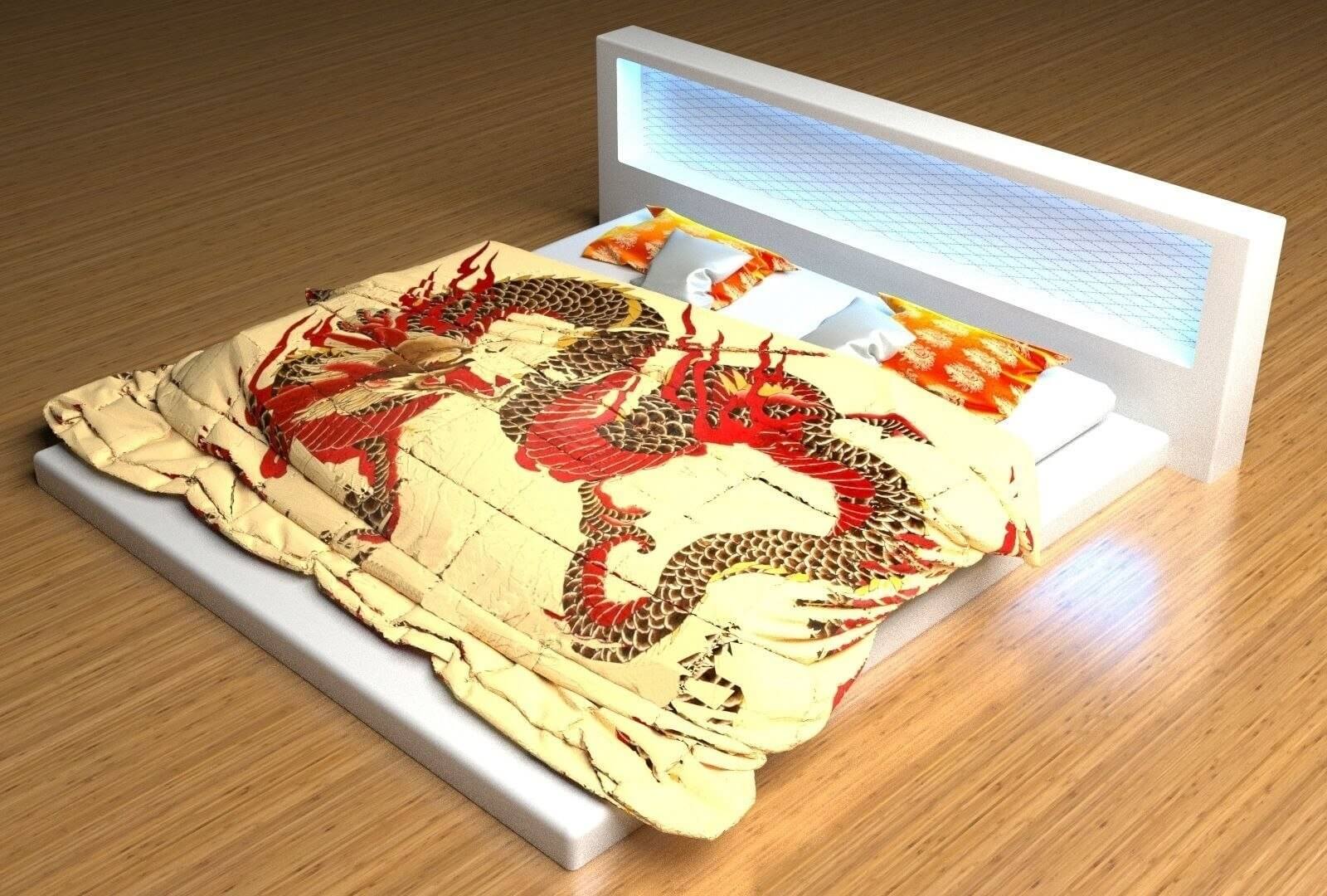 Bed Japan Style - 3D Model by Pictorer