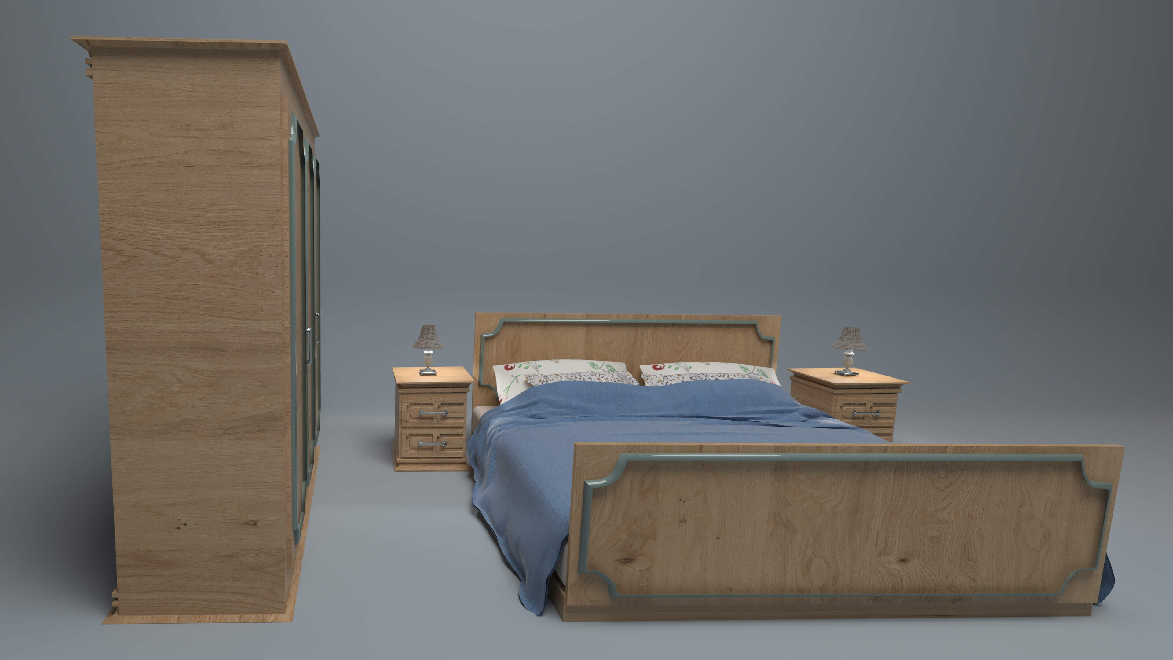 Bedroom Set Design - 3D Model by Pictorer