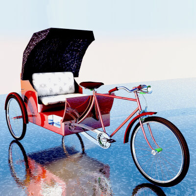 Bike Rickshaw 6 - 3D Model by Pictorer