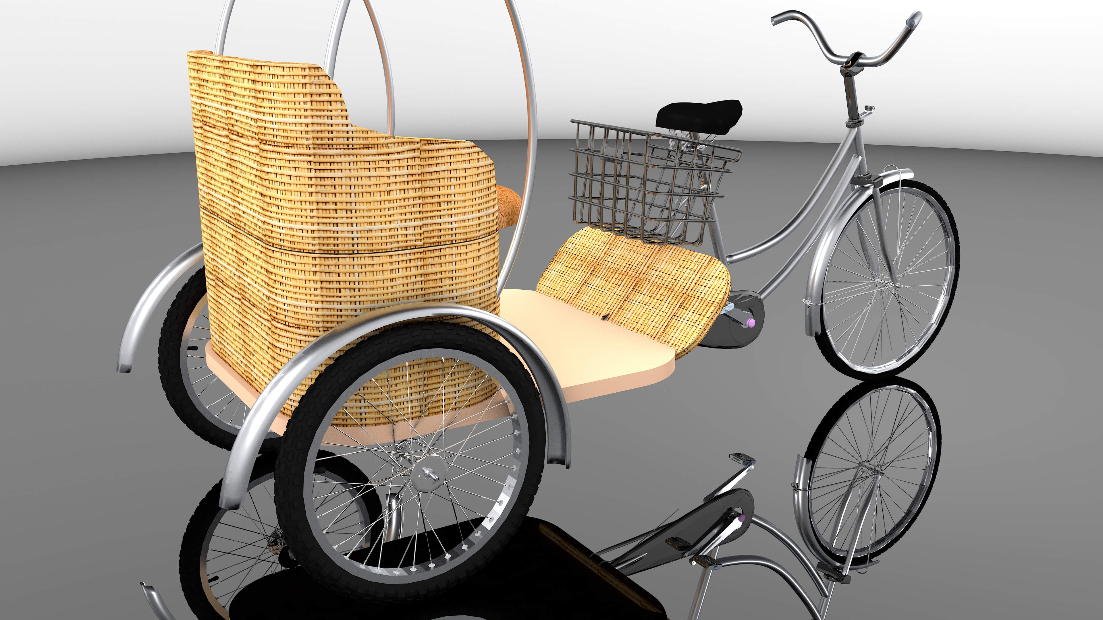 Bike Rickshaw 7 - 4K 3D Model by Pictorer
