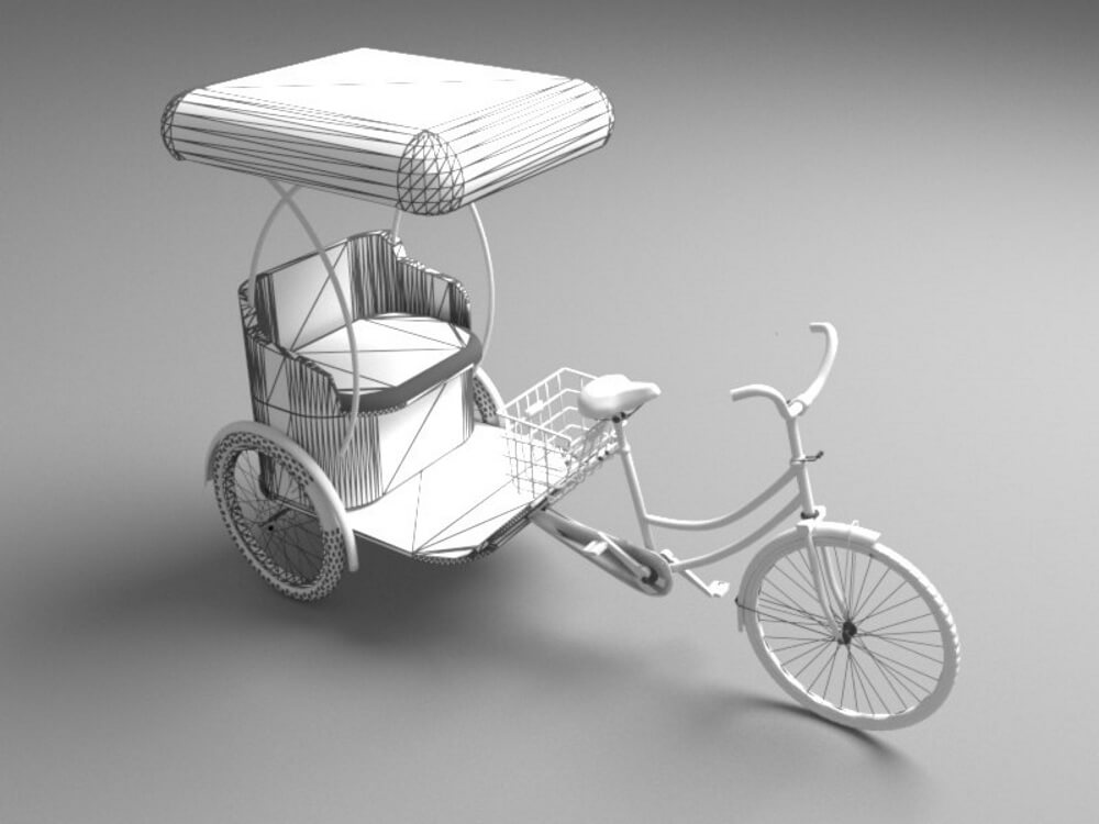 Bike Rickshaw - 3D Model by Pictorer