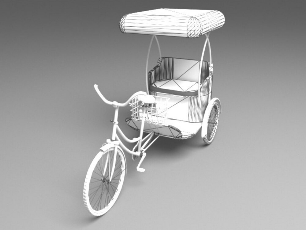 Bike Rickshaw - 3D Model by Pictorer