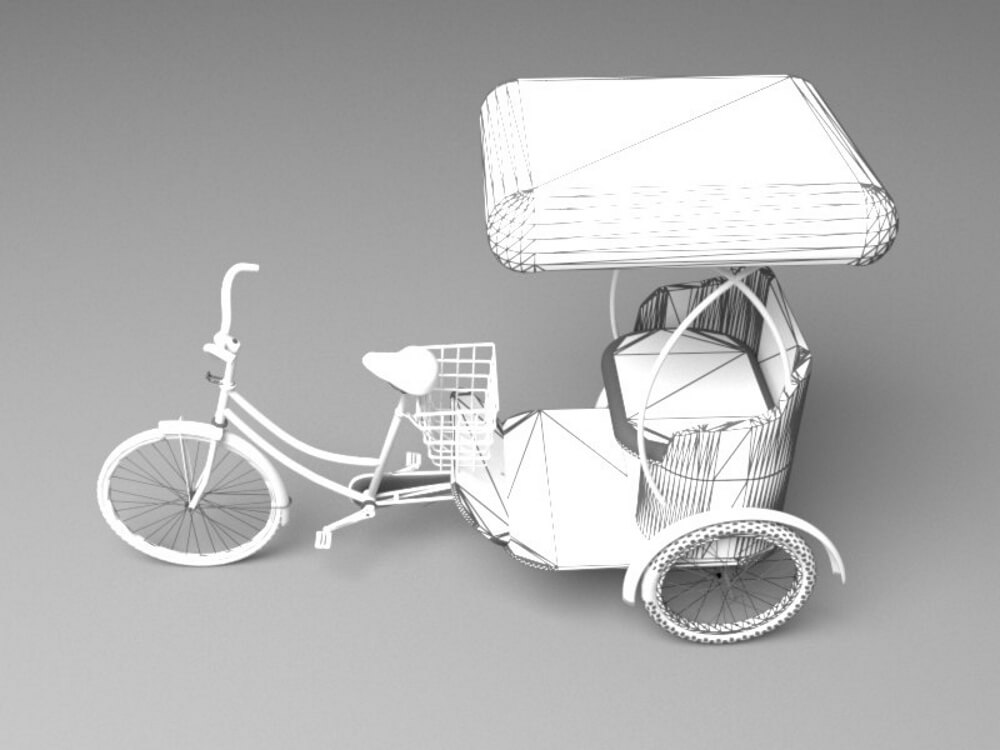 Bike Rickshaw - 3D Model by Pictorer