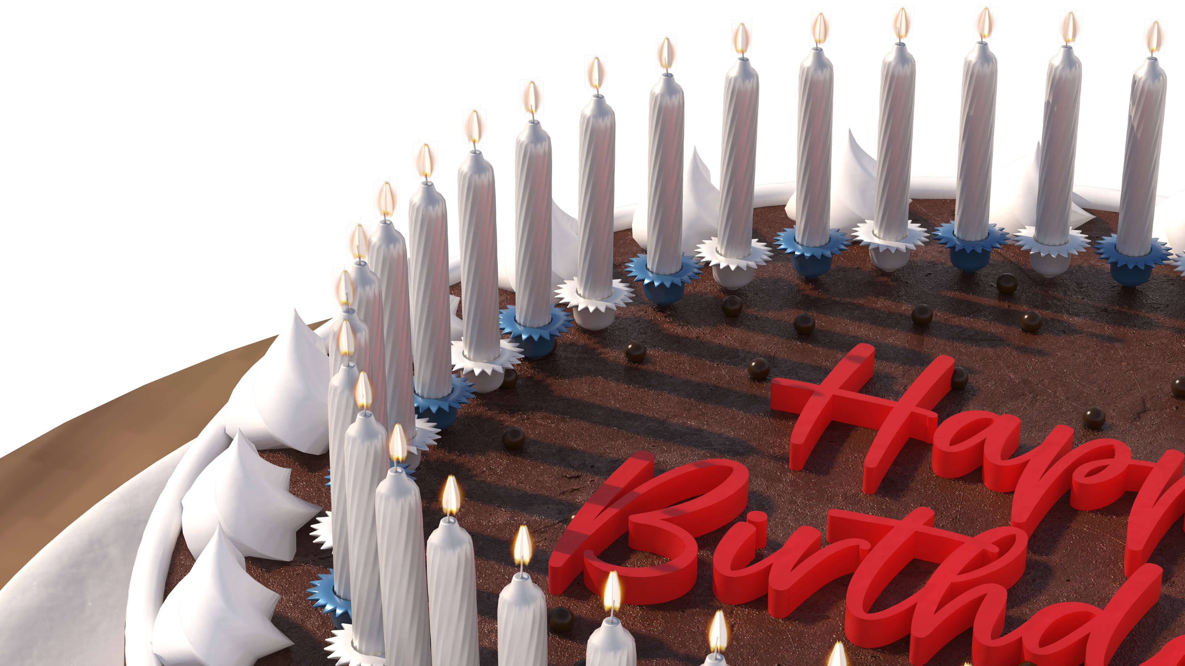 Birthday Cake - 3D Model by Pictorer