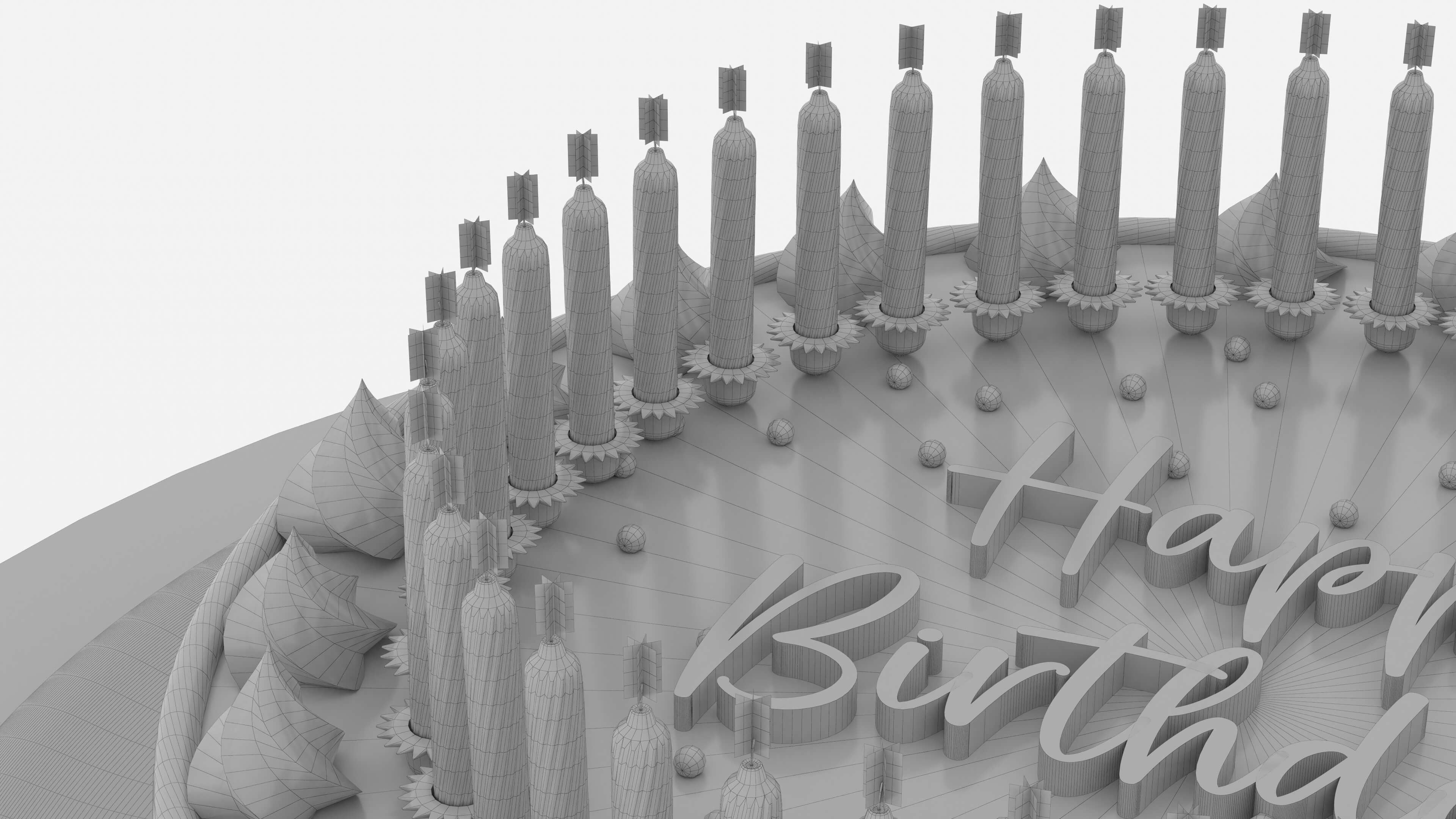 Birthday Cake - 3D Model by Pictorer