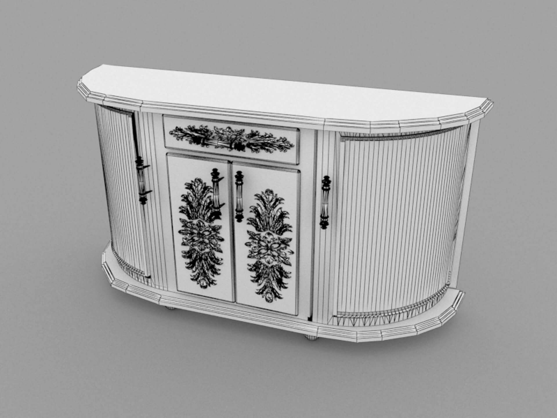 Buffet Cabinet - 3D Model by Pictorer