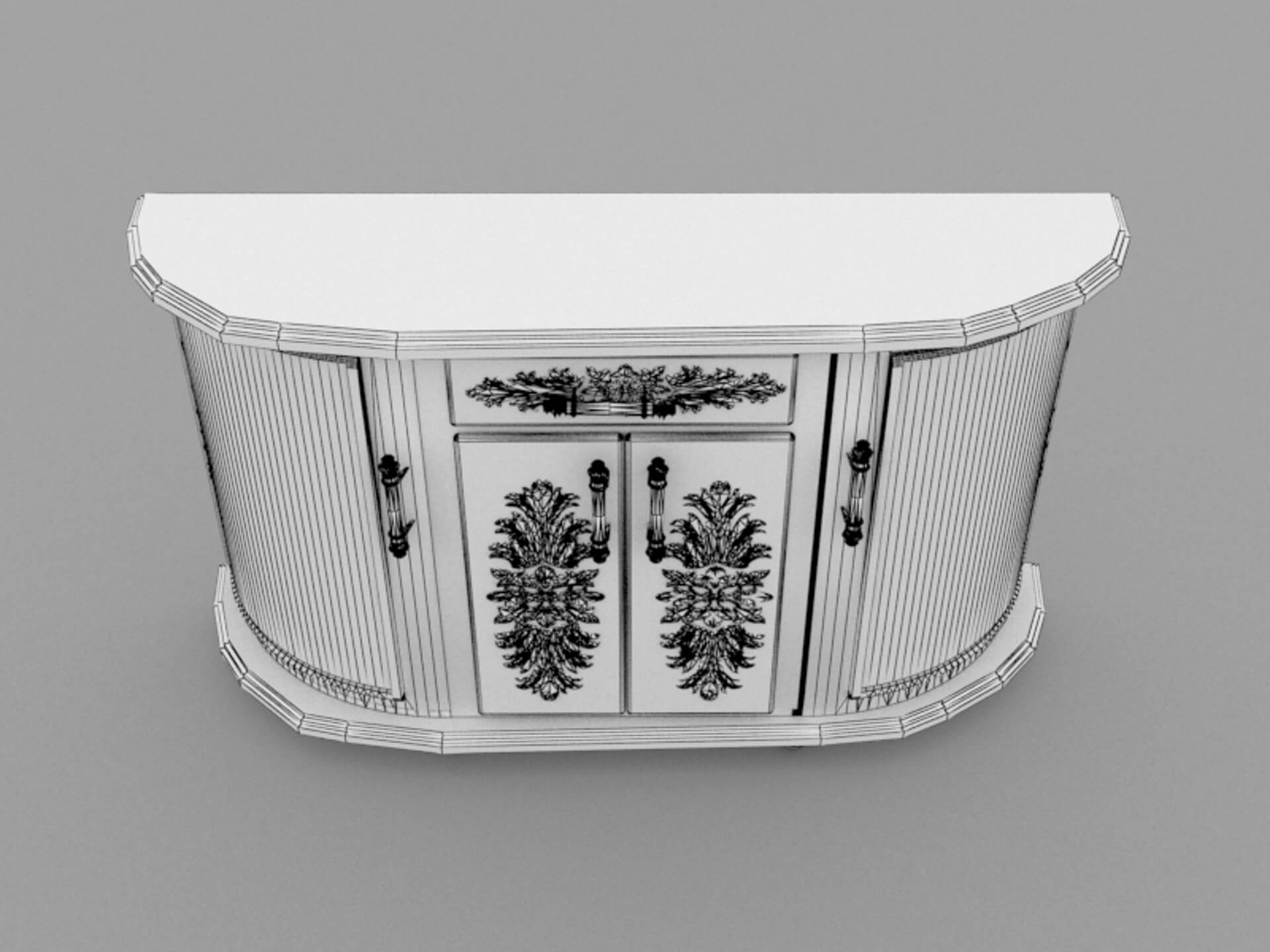Buffet Cabinet - 3D Model by Pictorer