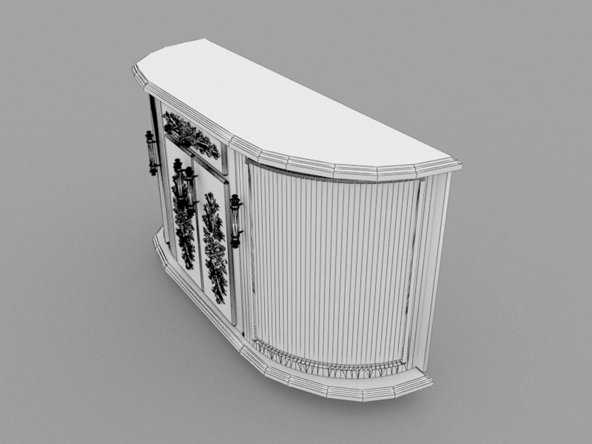 Buffet Cabinet - 3D Model by Pictorer