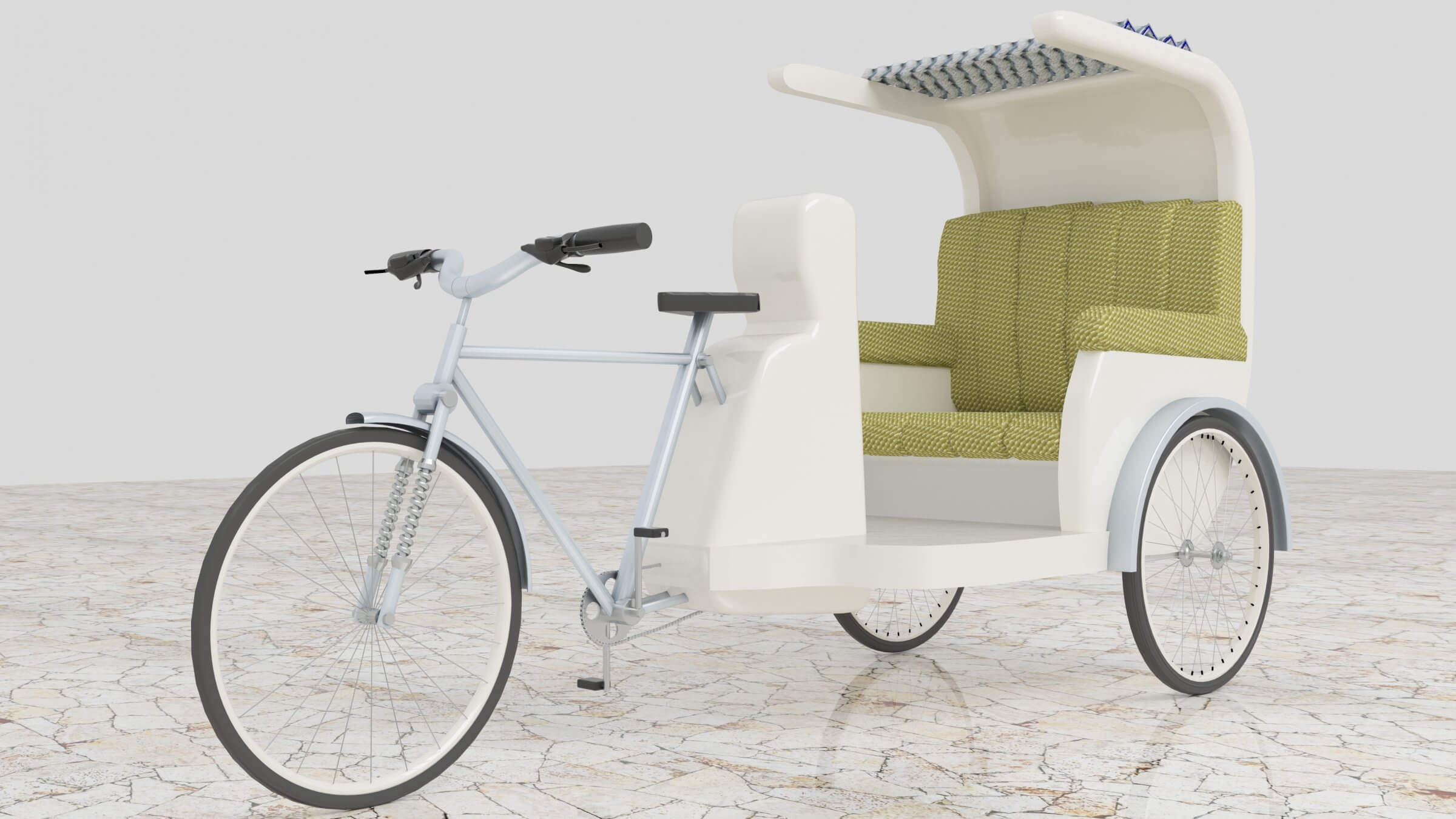 Bike Rickshaw 5 - 4K 3D Model by Pictorer