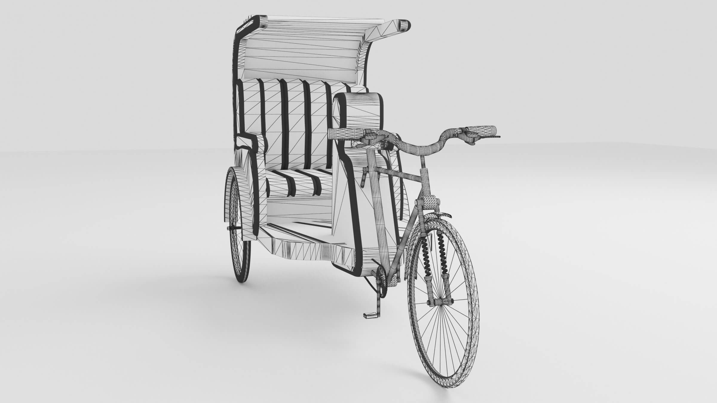 Cycle Rickshaw Drawing