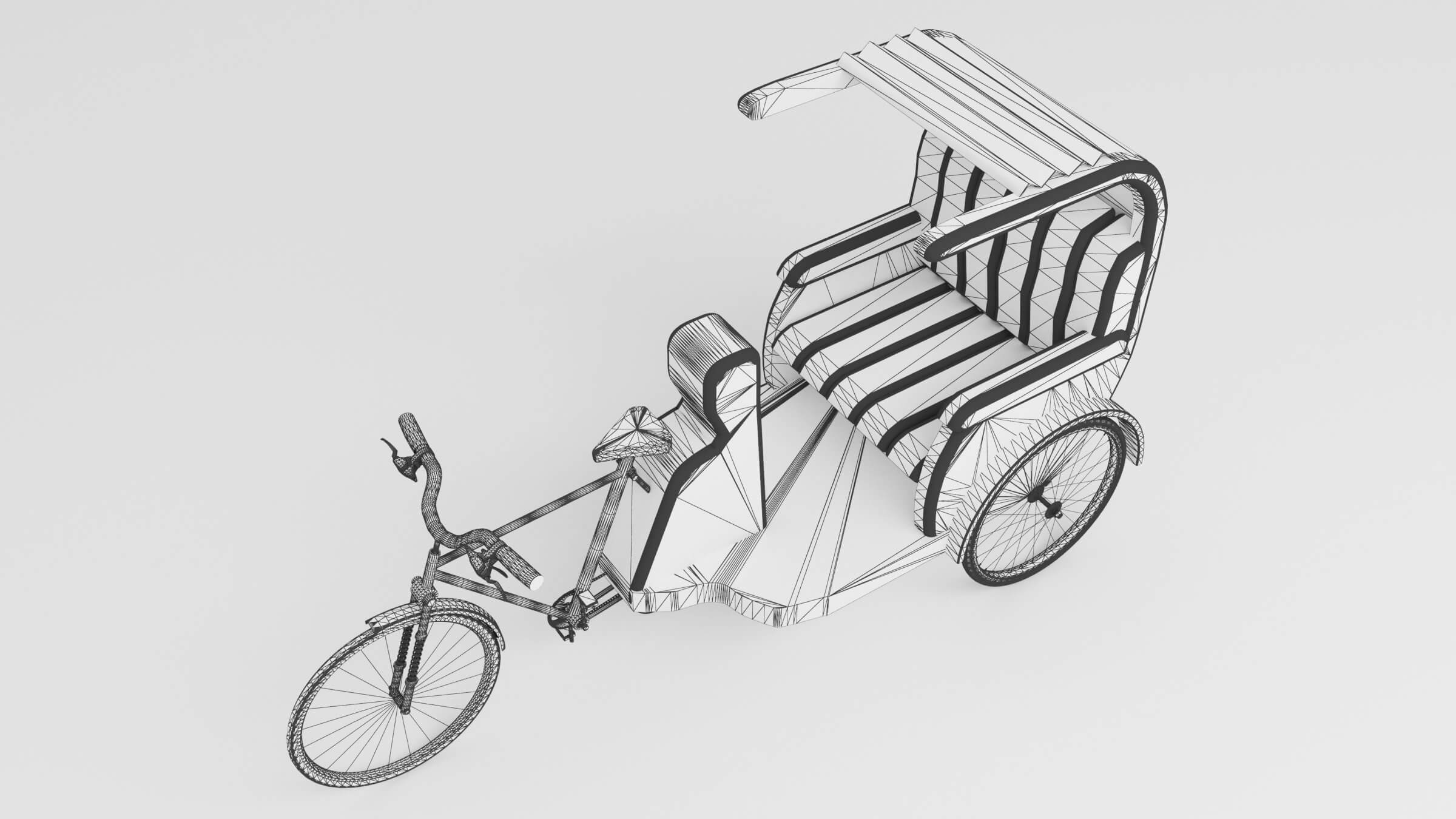 Bike Rickshaw 5 - 4K 3D Model by Pictorer