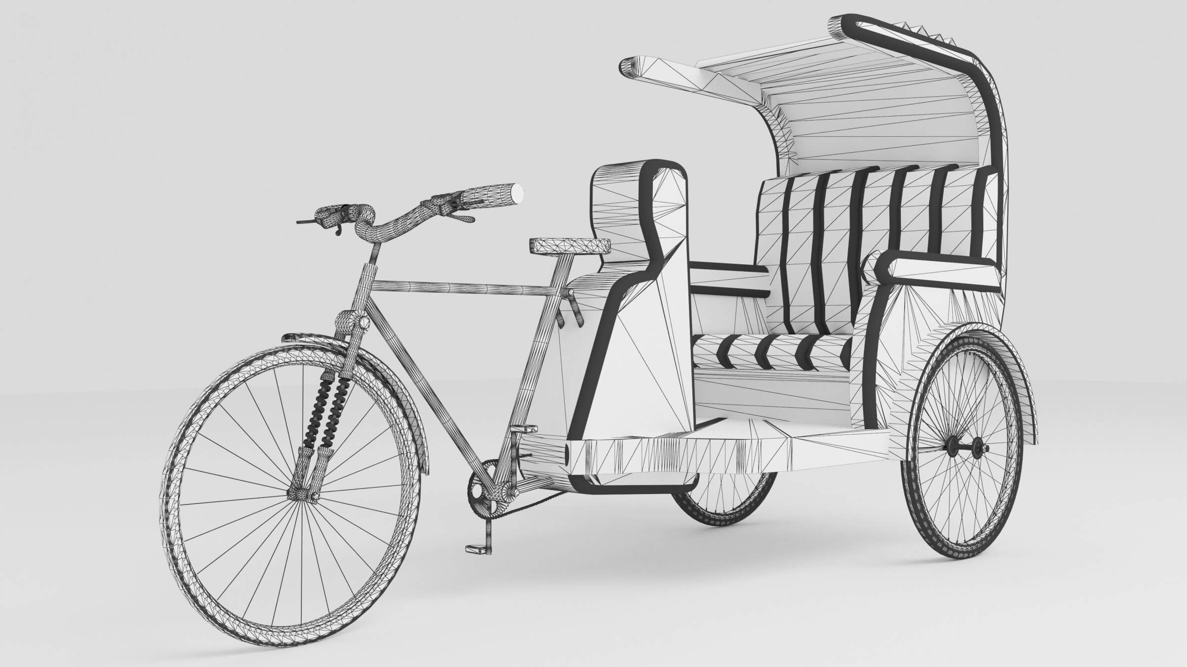 Bike Rickshaw 5 - 4K 3D Model by Pictorer