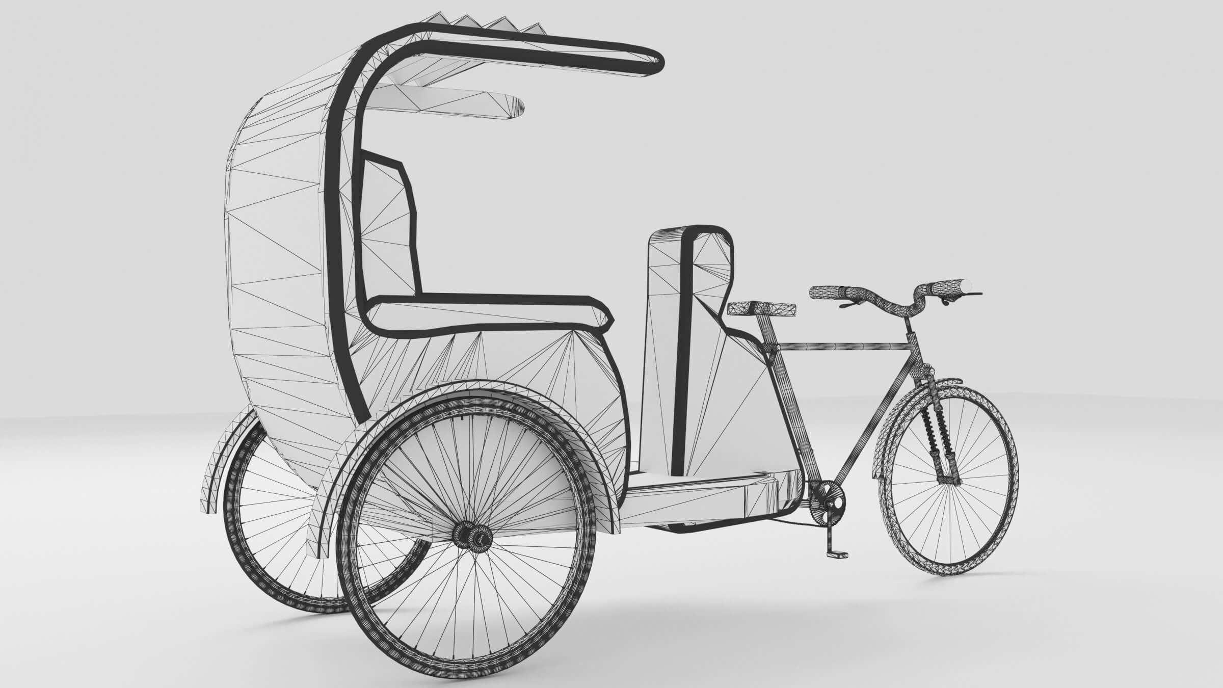 Bike Rickshaw 5 - 4K 3D Model by Pictorer