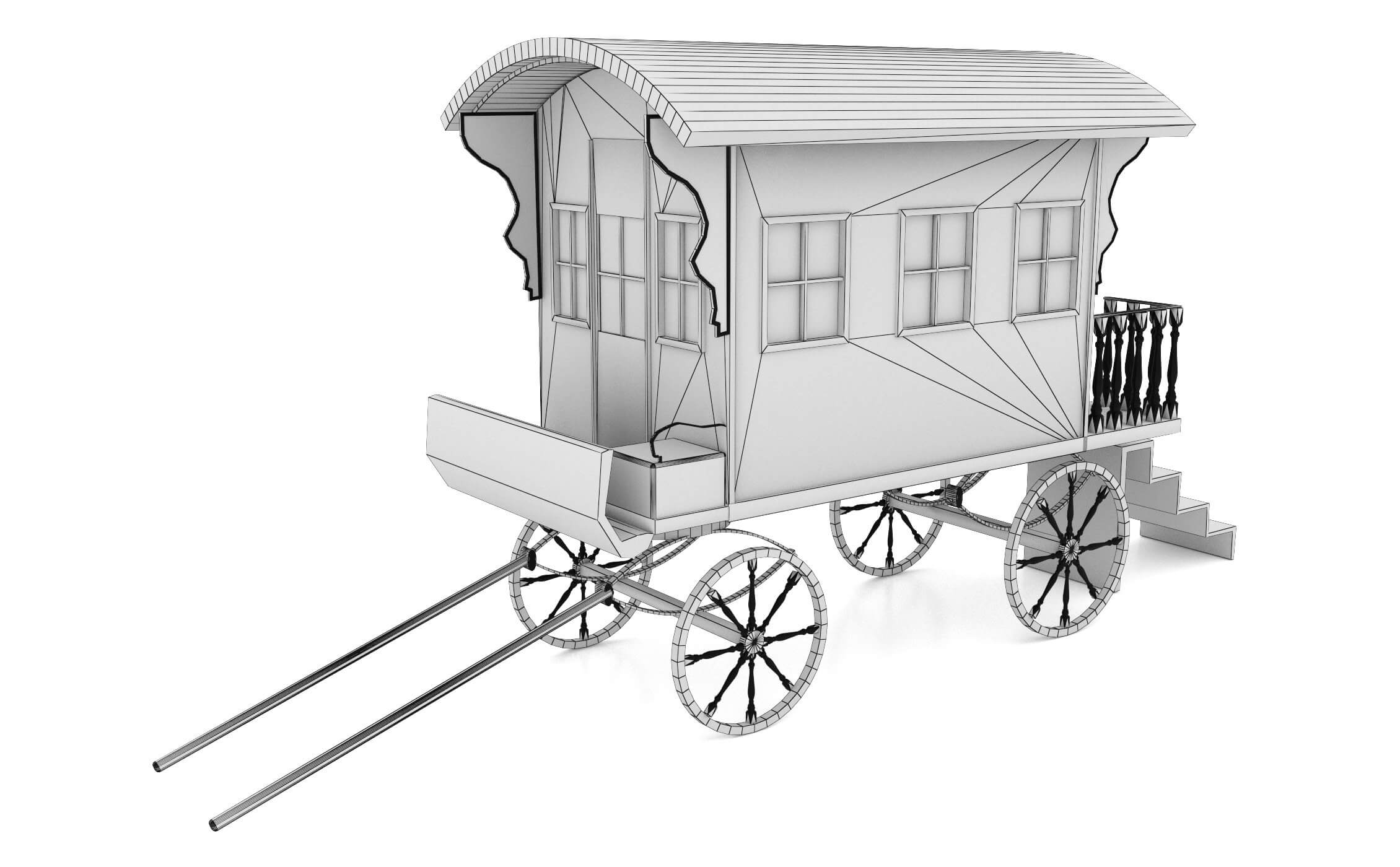 Gypsy Caravan 2 - 3D Model by Pictorer