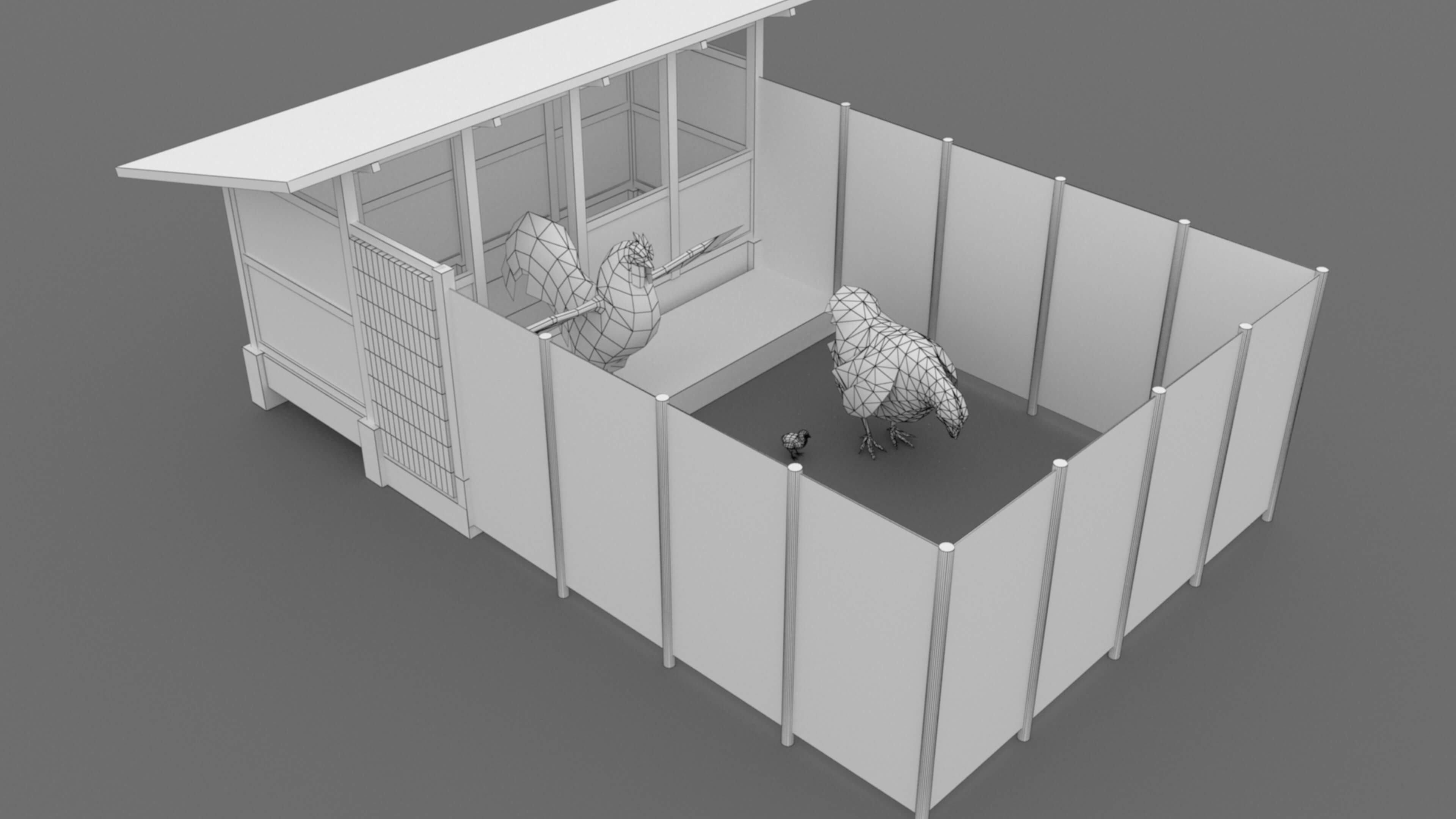 Chicken Coop - 3D Model by Pictorer