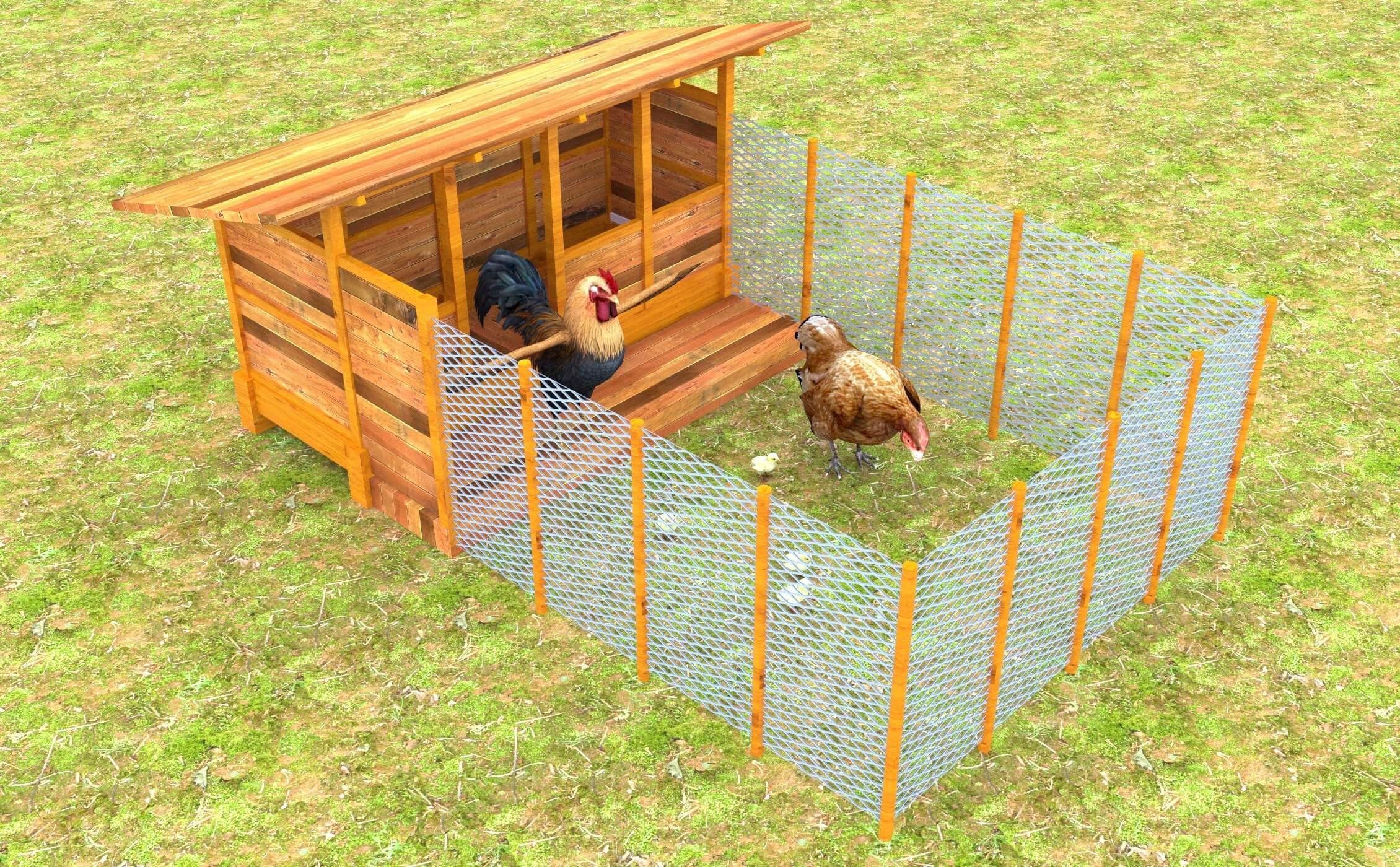 Chicken Coop - 3D Model by Pictorer