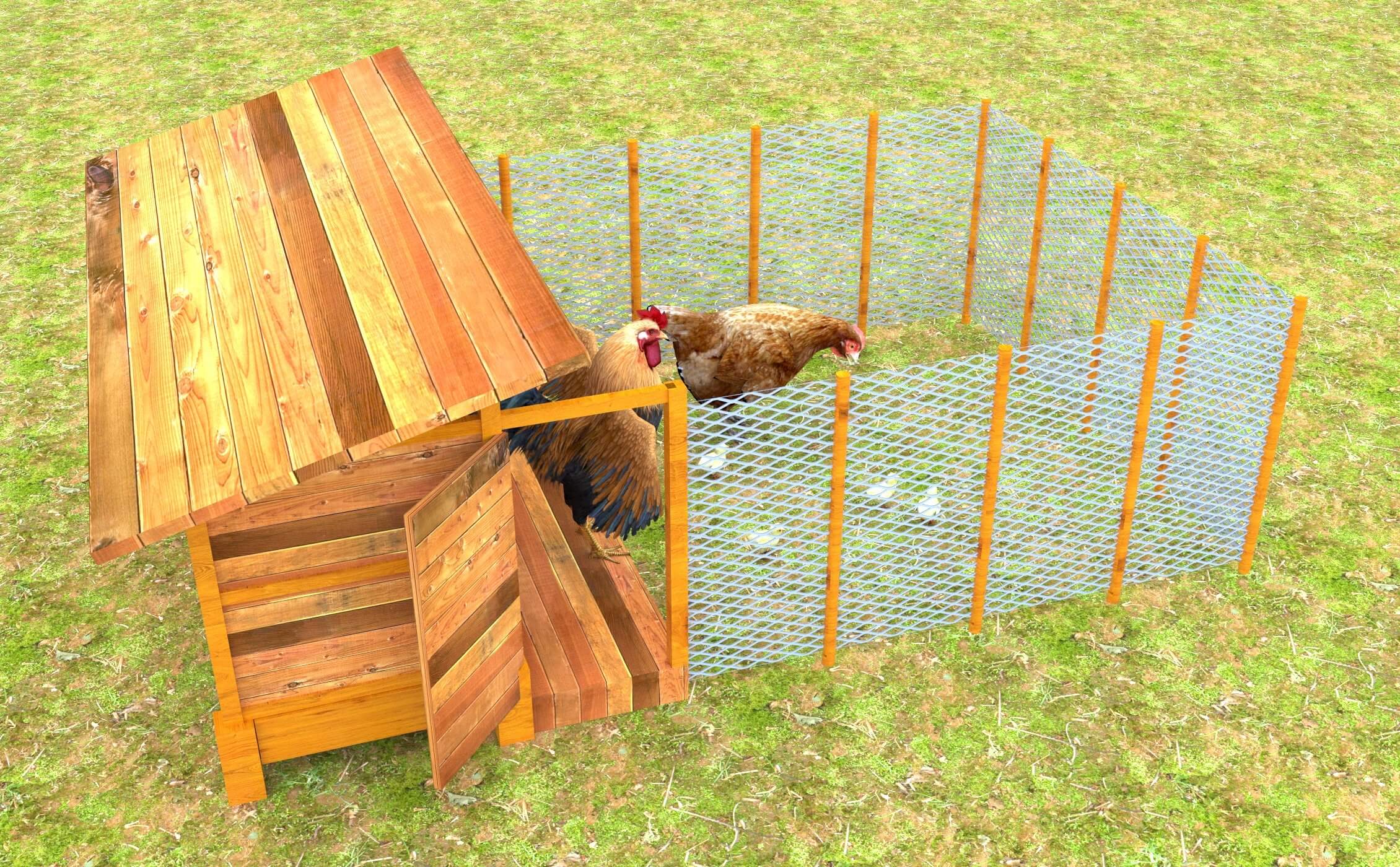 Chicken Coop - 3D Model by Pictorer