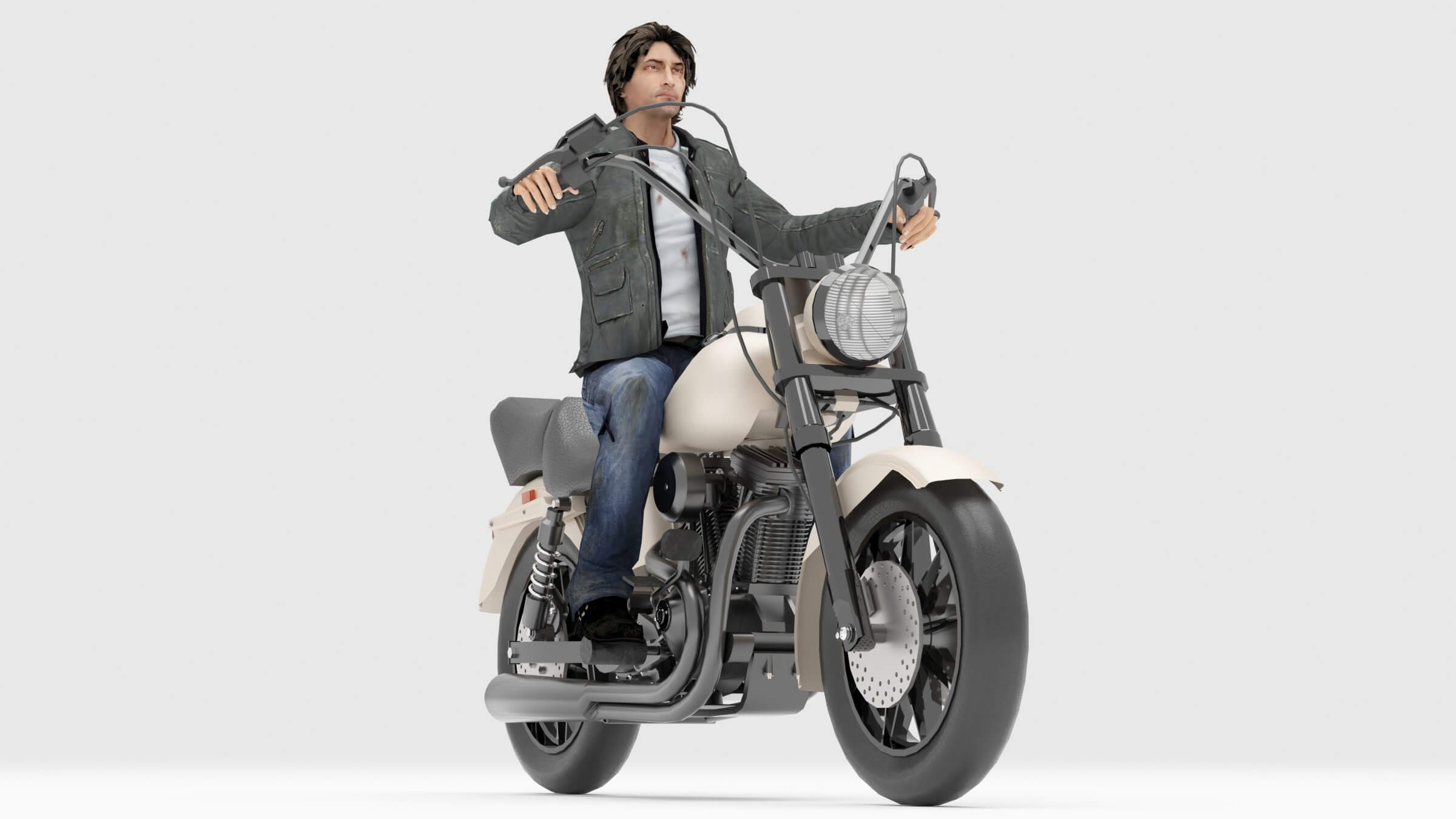 Chopper Biker 2 - 4K 3D Model by Pictorer