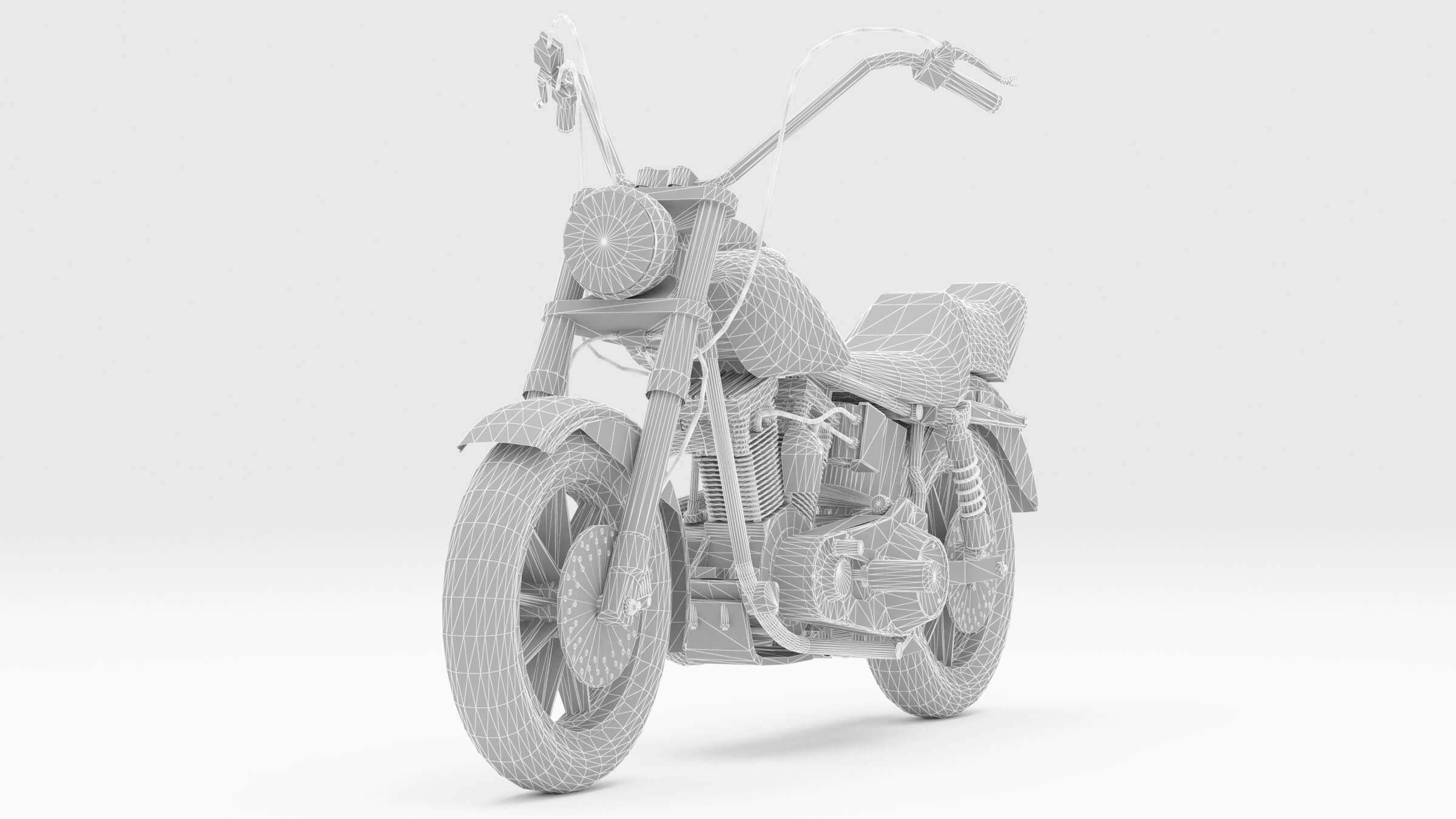 Chopper Biker 2 - 4K 3D Model by Pictorer