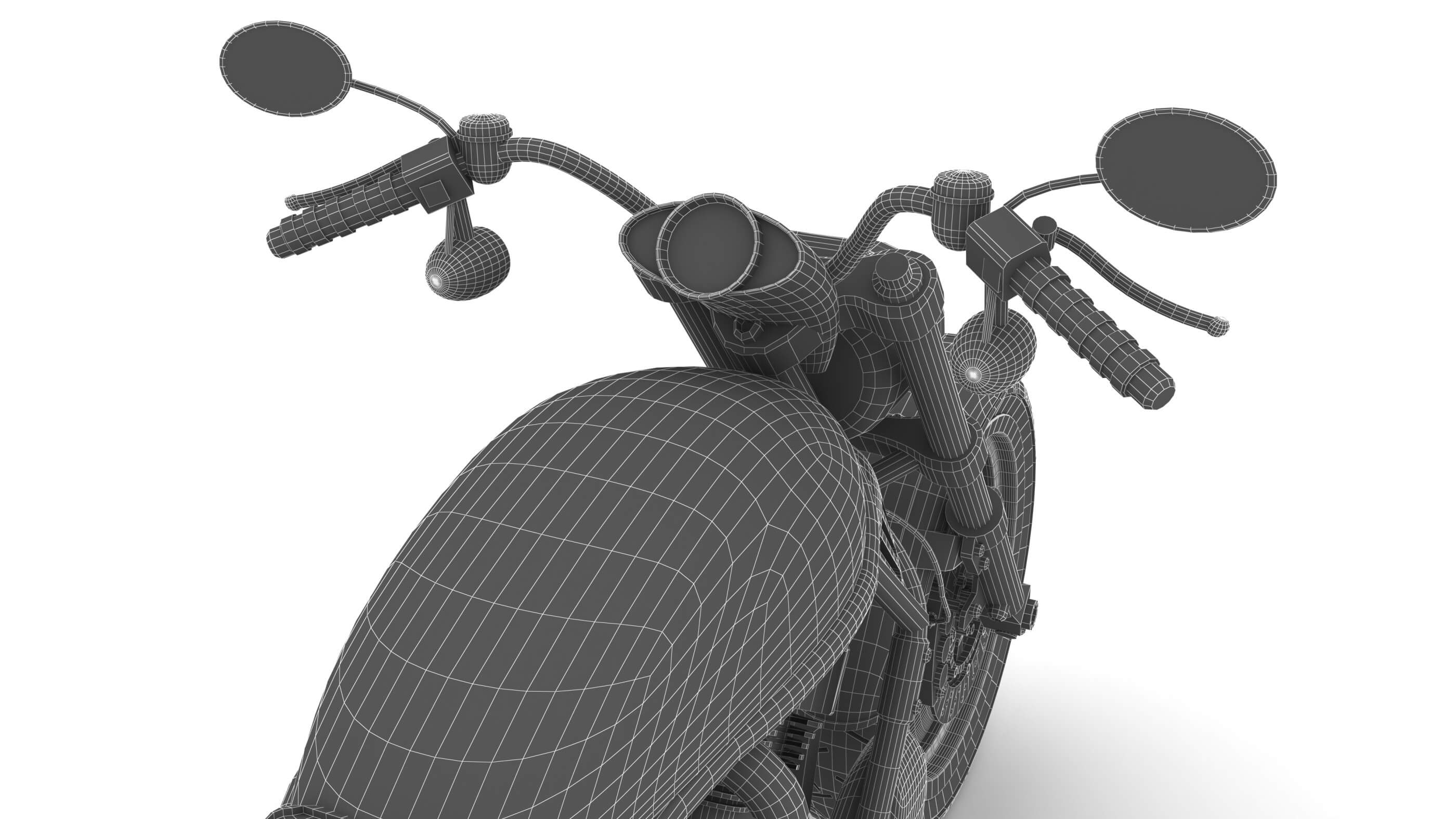 Chopper Biker 3 - 4K 3D Model by Pictorer