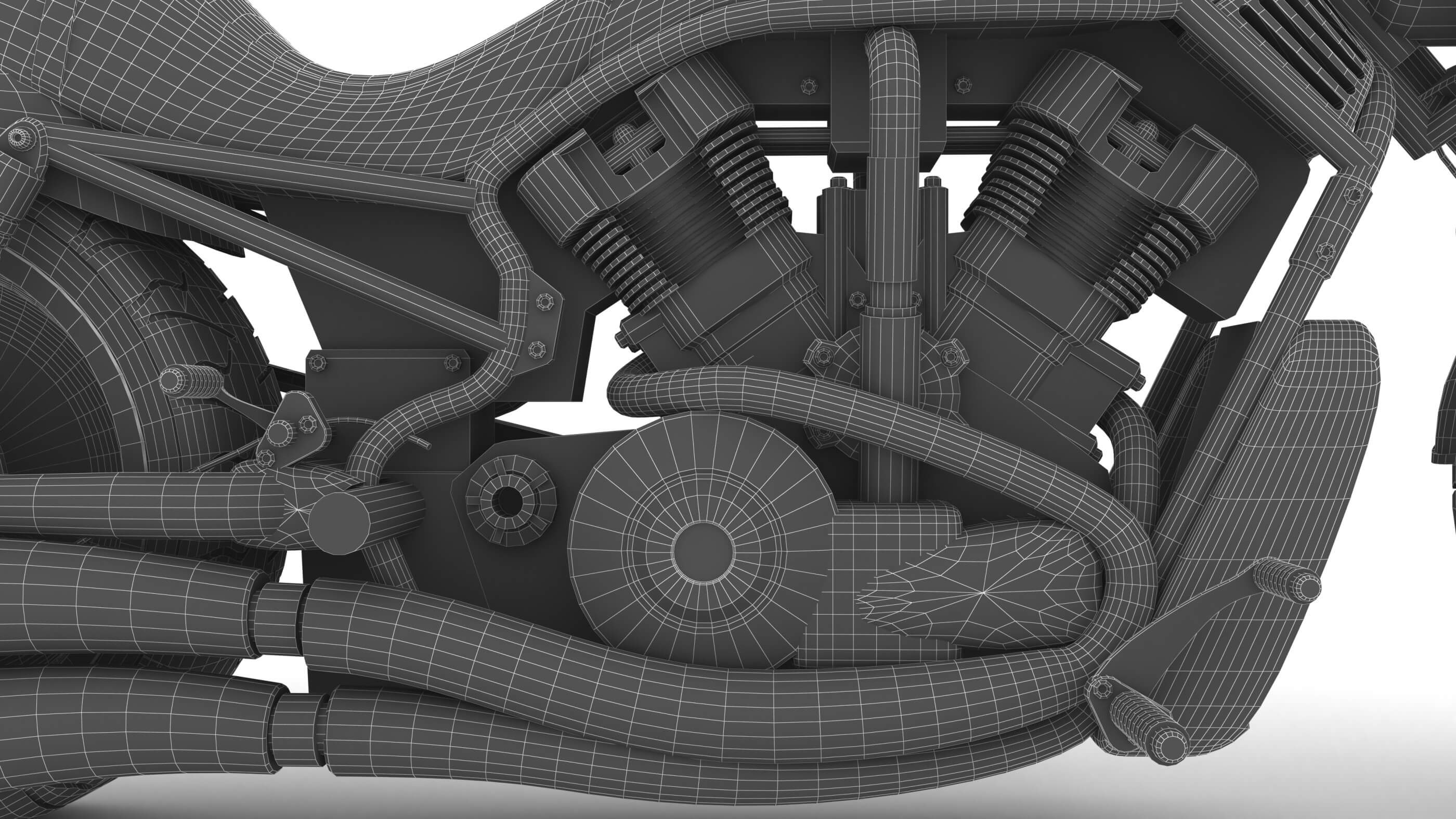 Chopper Biker 3 - 4K 3D Model by Pictorer