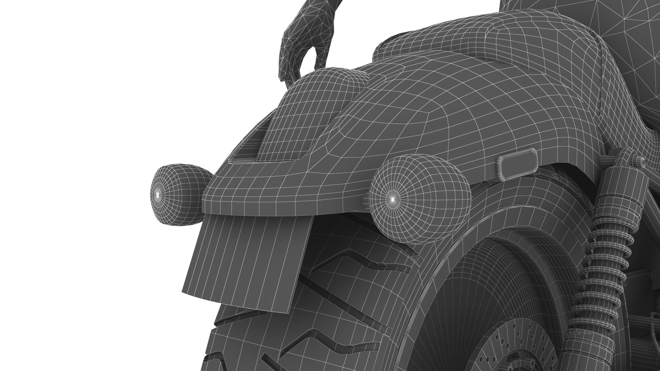 Chopper Biker 3 - 4K 3D Model by Pictorer